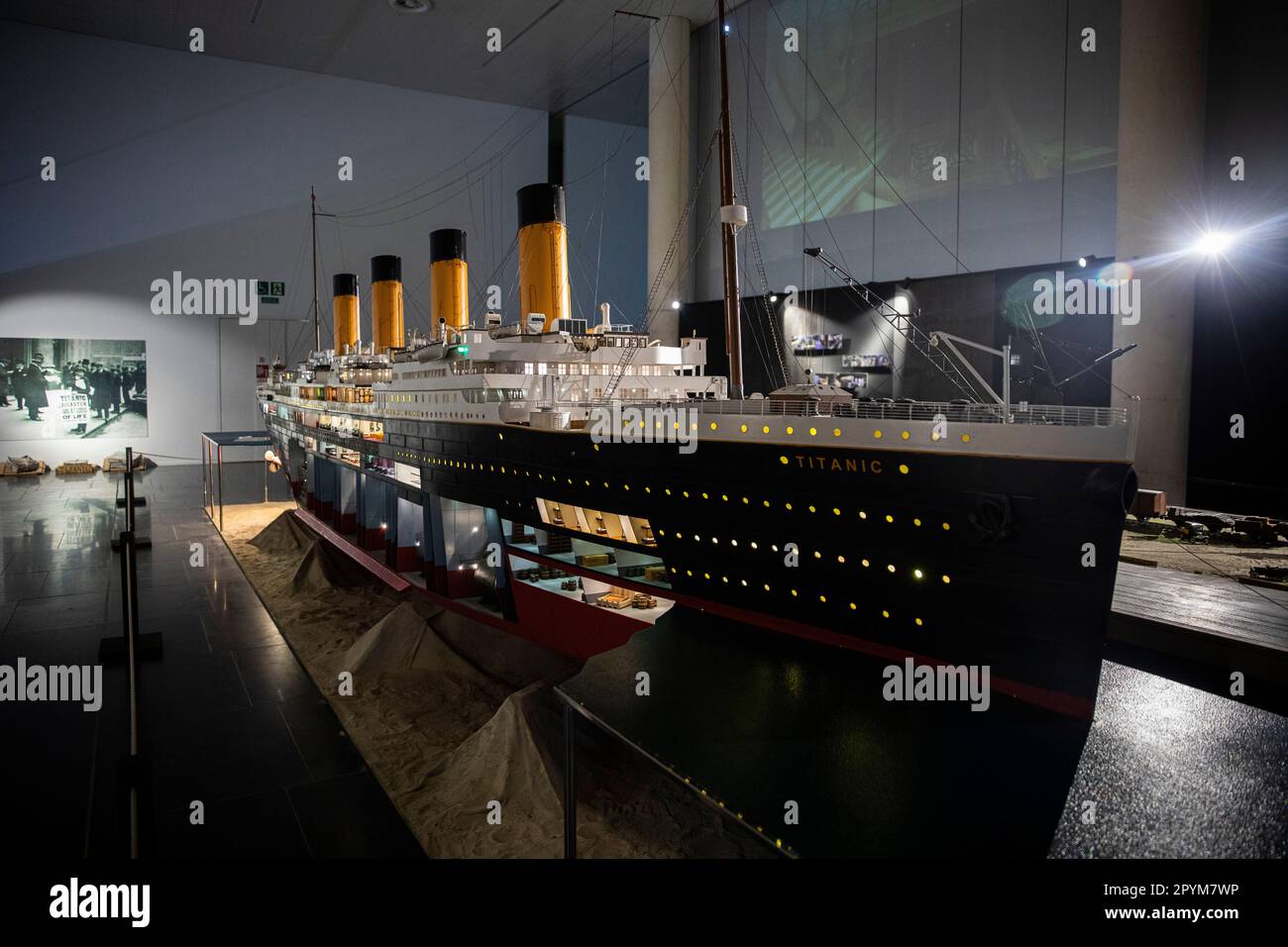 12 meters long, 4 meters beam and 3.7 meters depth model of the Titanic ...