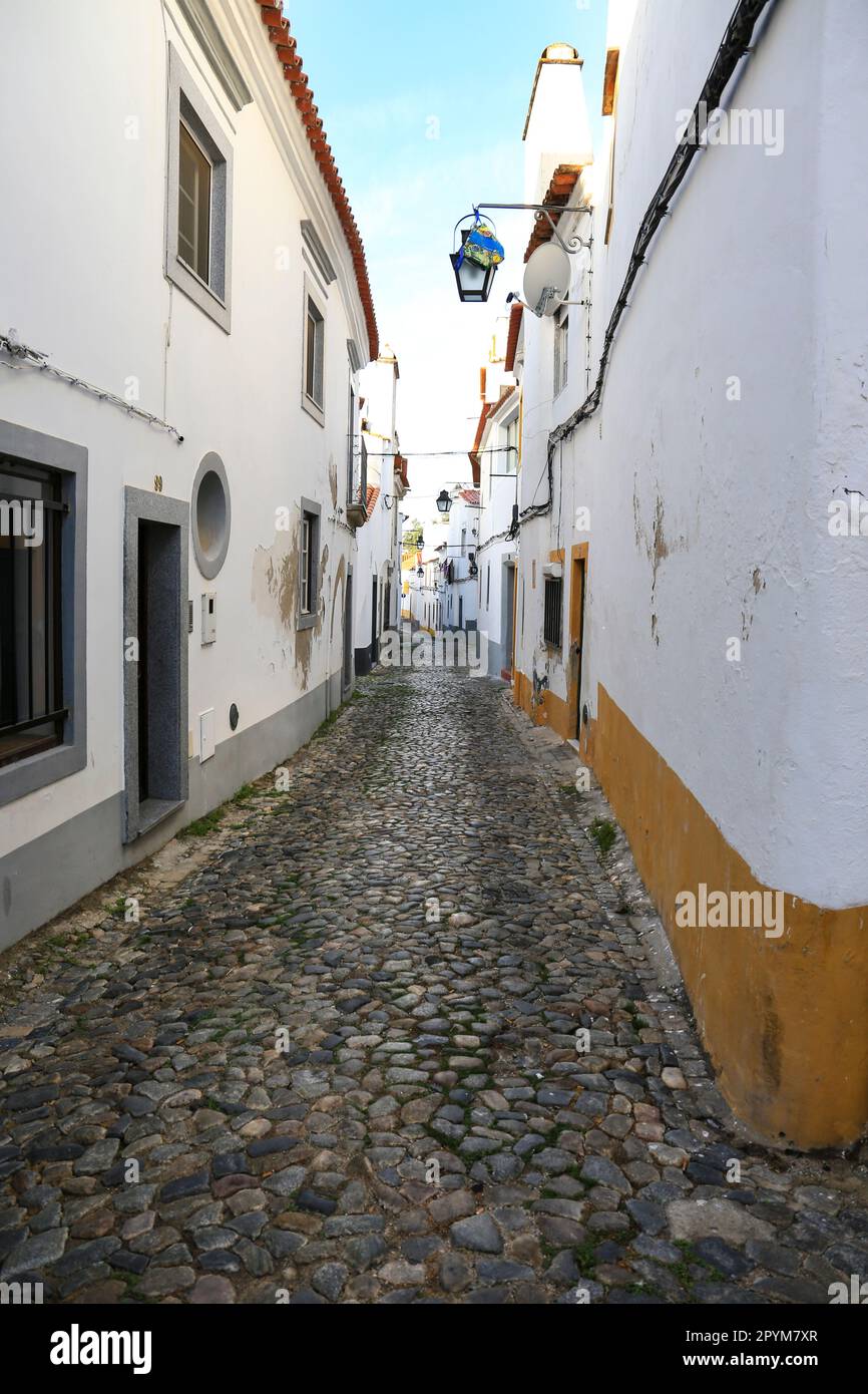 Evora, Portugal- October 10, 2022:Typical Portuguese facades and ...