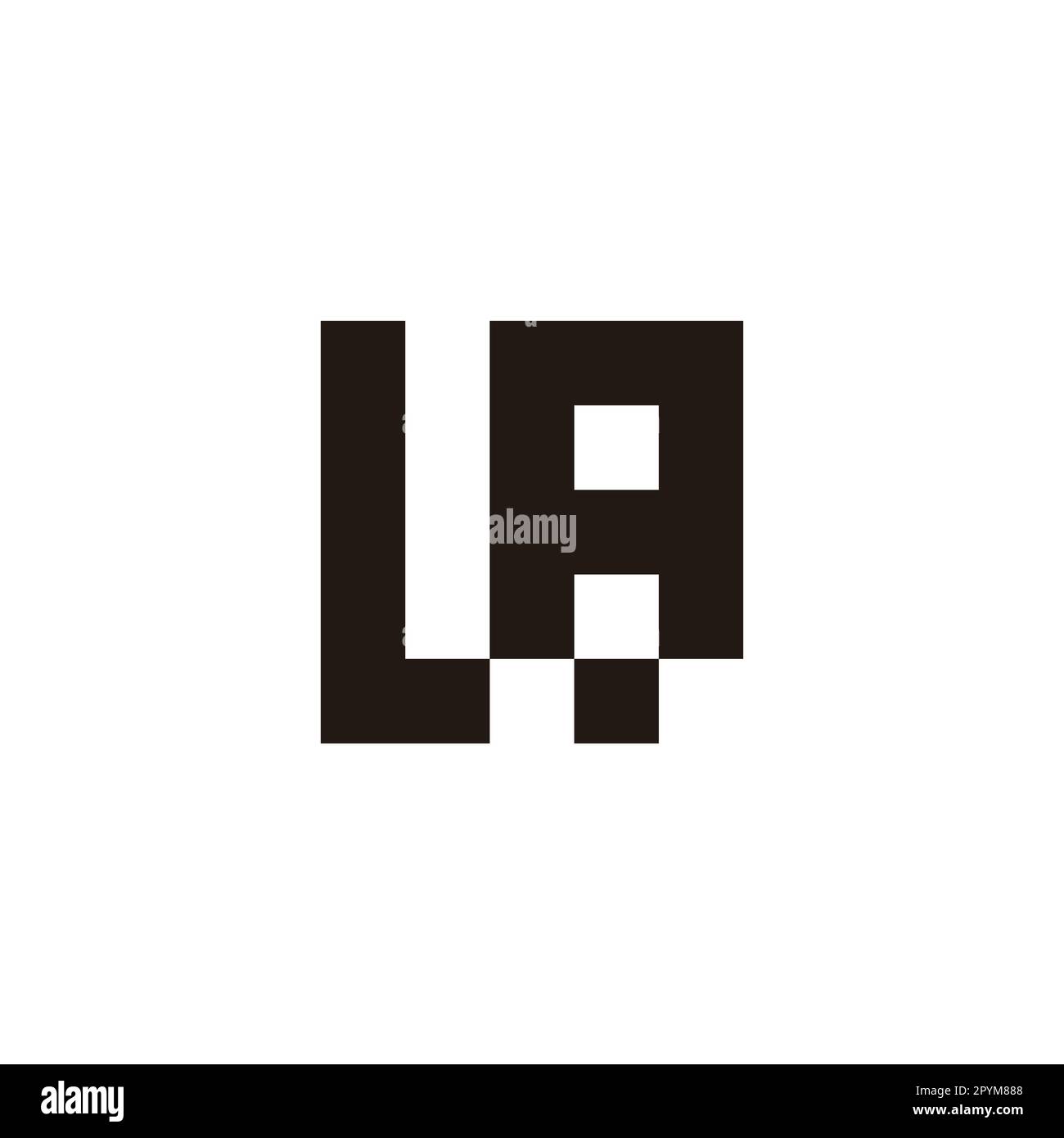 Letter L and A button geometric symbol simple logo vector Stock Vector ...