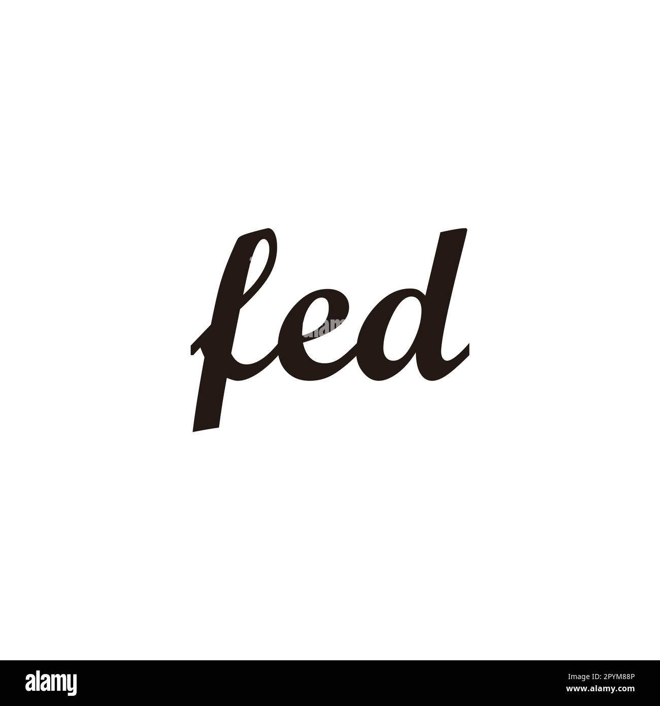 Letter fed connect geometric symbol simple logo vector Stock Vector ...