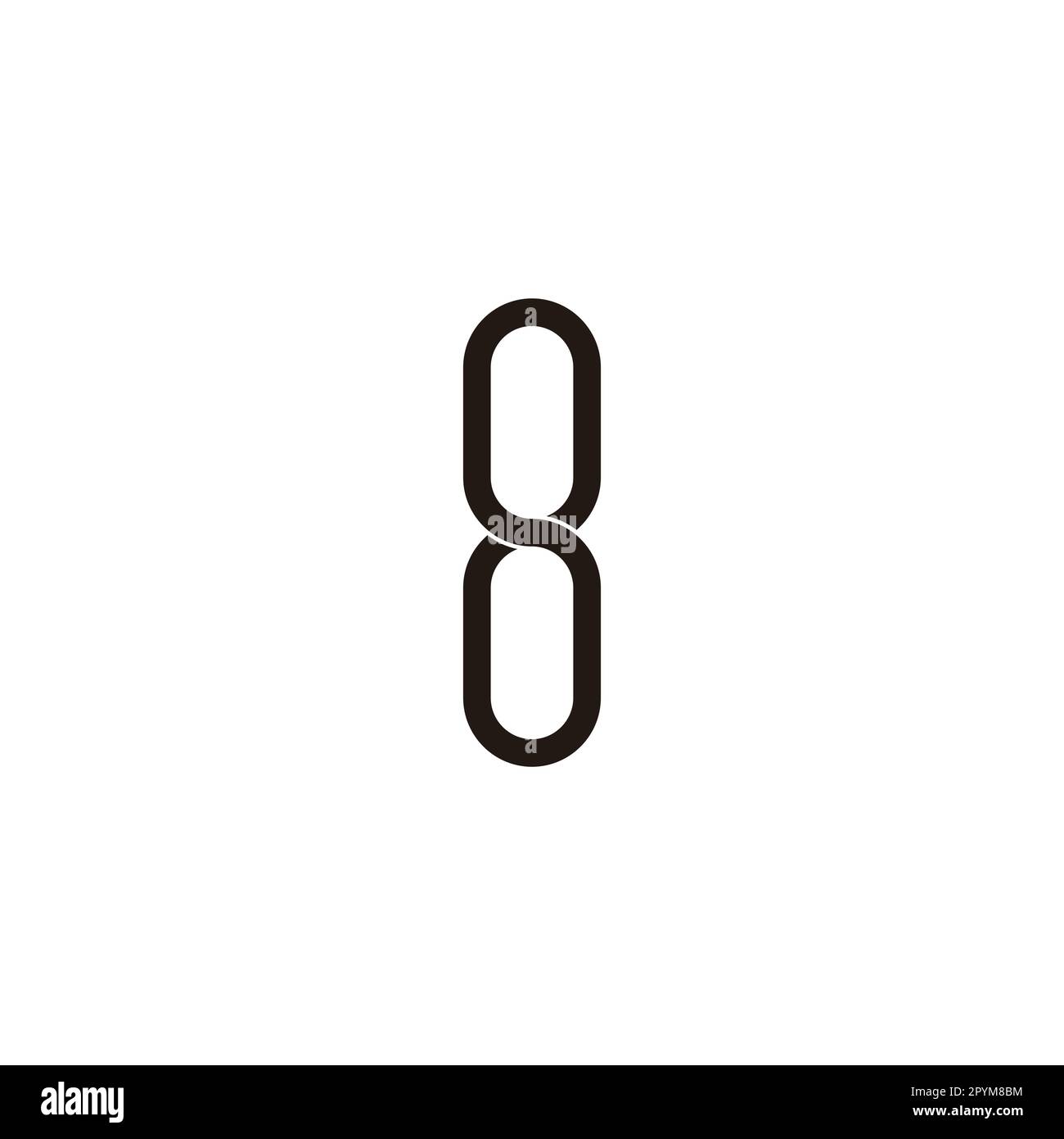 Number 8 two capsules geometric symbol simple logo vector Stock Vector ...