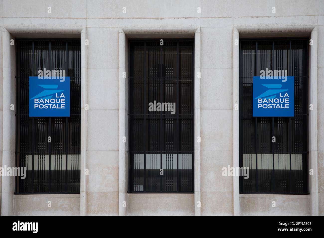 lyon , Aura France - 04 24 2023 : La Banque Postale poste logo sign and ...