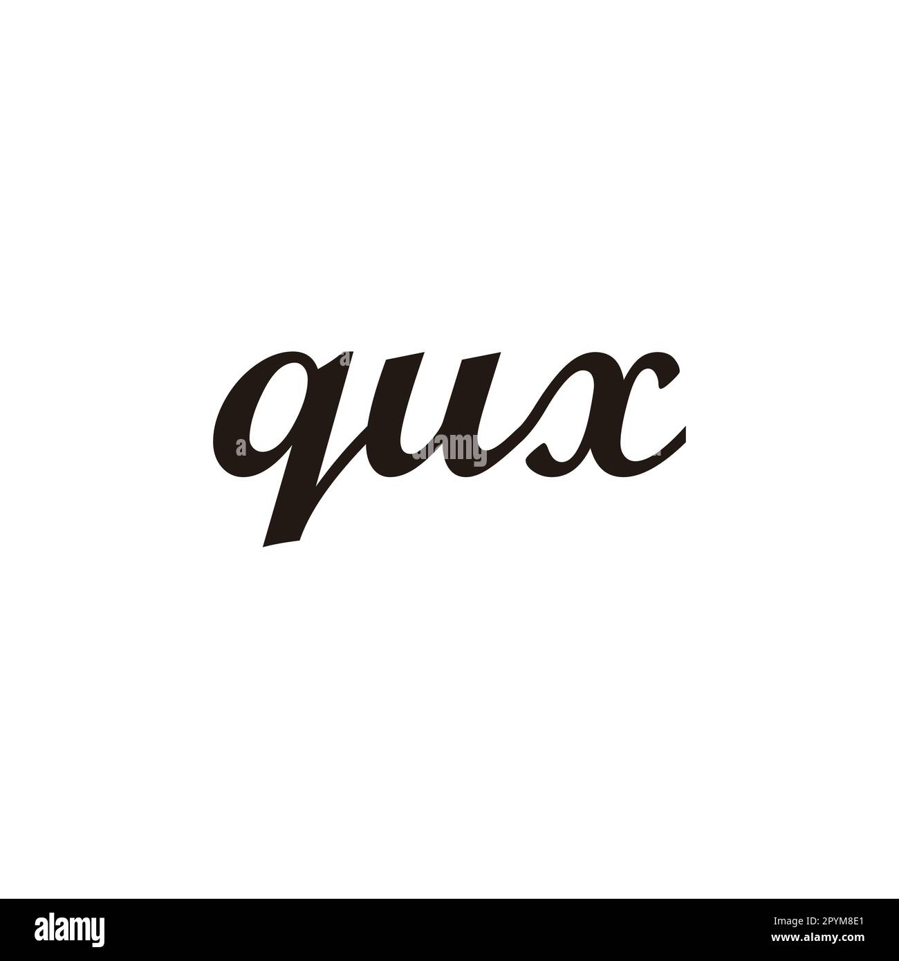Letter qux connect geometric symbol simple logo vector Stock Vector ...