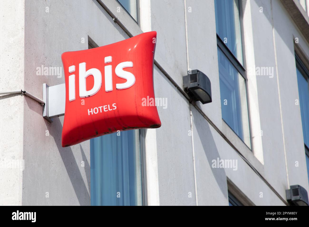 Bordeaux , Aquitaine France - 05 01 2023 : Ibis hotel sign red text and ...