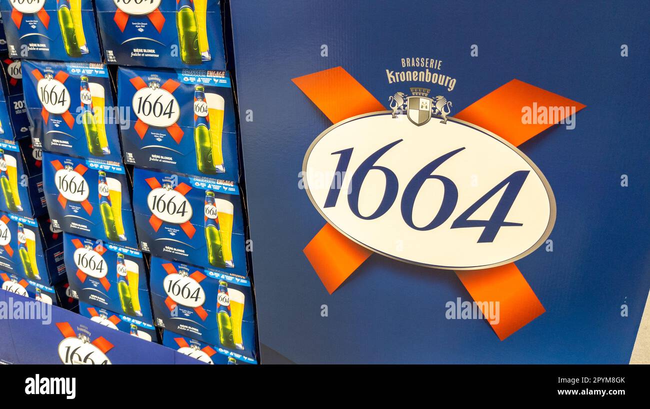 Bordeaux , Aquitaine France - 02 27 2023 : 1664 kronenbourg french beer ...