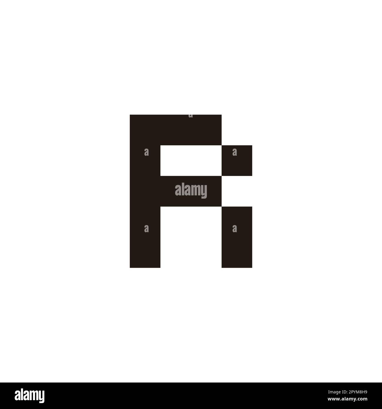 Letter F and i squares geometric symbol simple logo vector Stock Vector ...