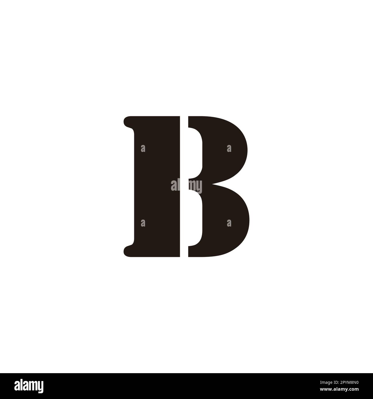 Letter B number 3 out geometric symbol simple logo vector Stock Vector ...