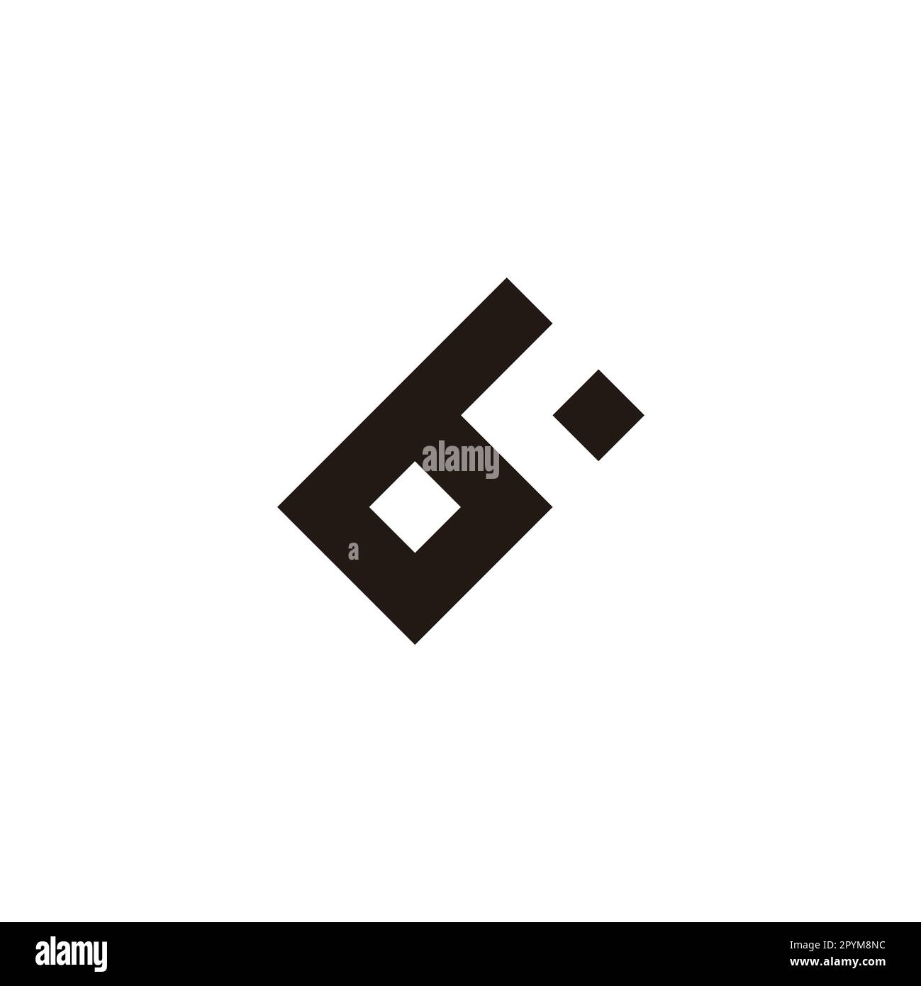 Number 6 dot geometric symbol simple logo vector Stock Vector Image ...