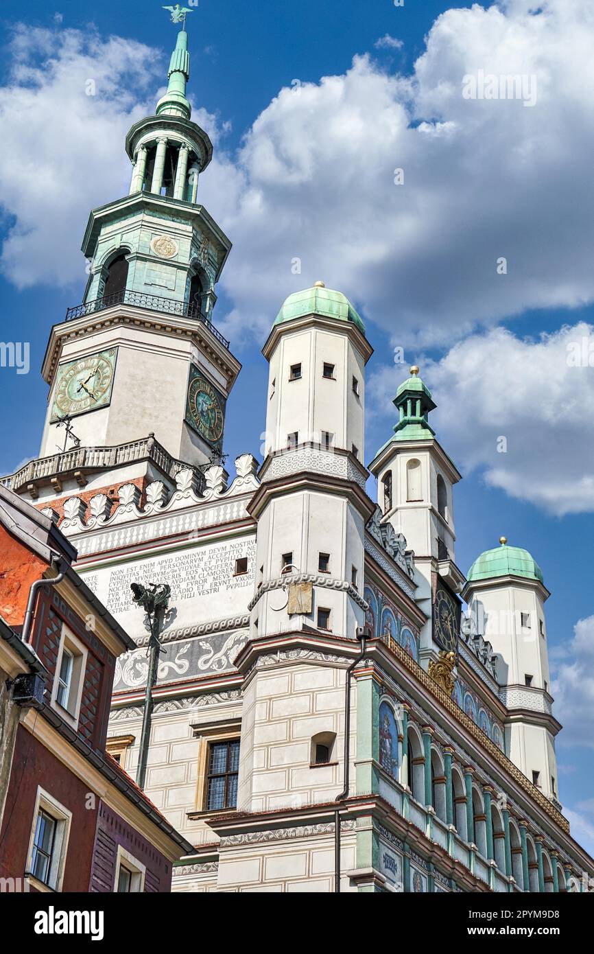 Town Hall Clock Tower in Poznan Stock Photo - Alamy