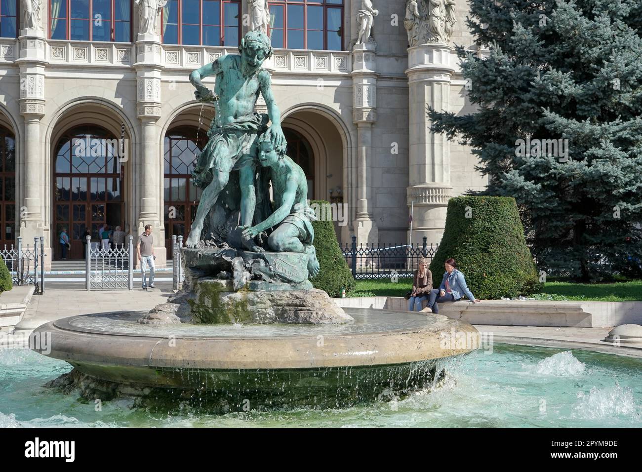 Statue in Front of the Vigado Concert Hall in Budapest Stock Photo - Alamy