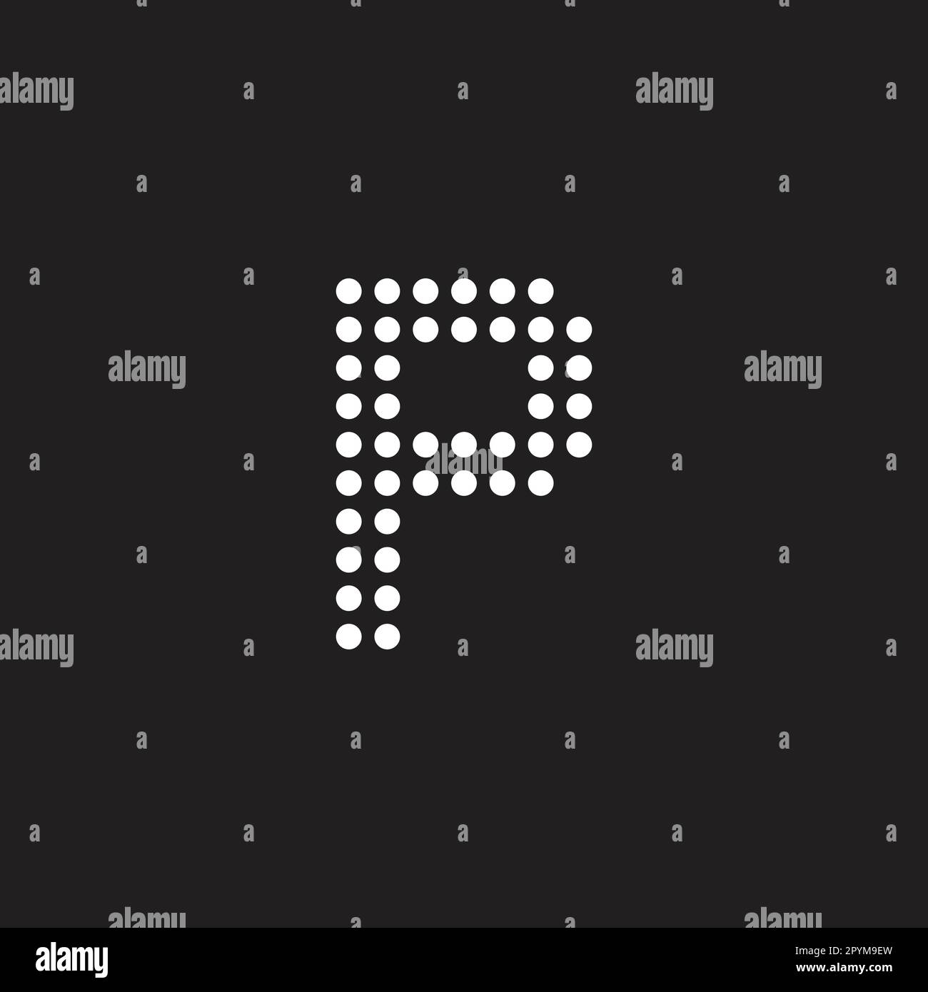 Letter P lamp, geometric symbol simple logo vector Stock Vector Image ...