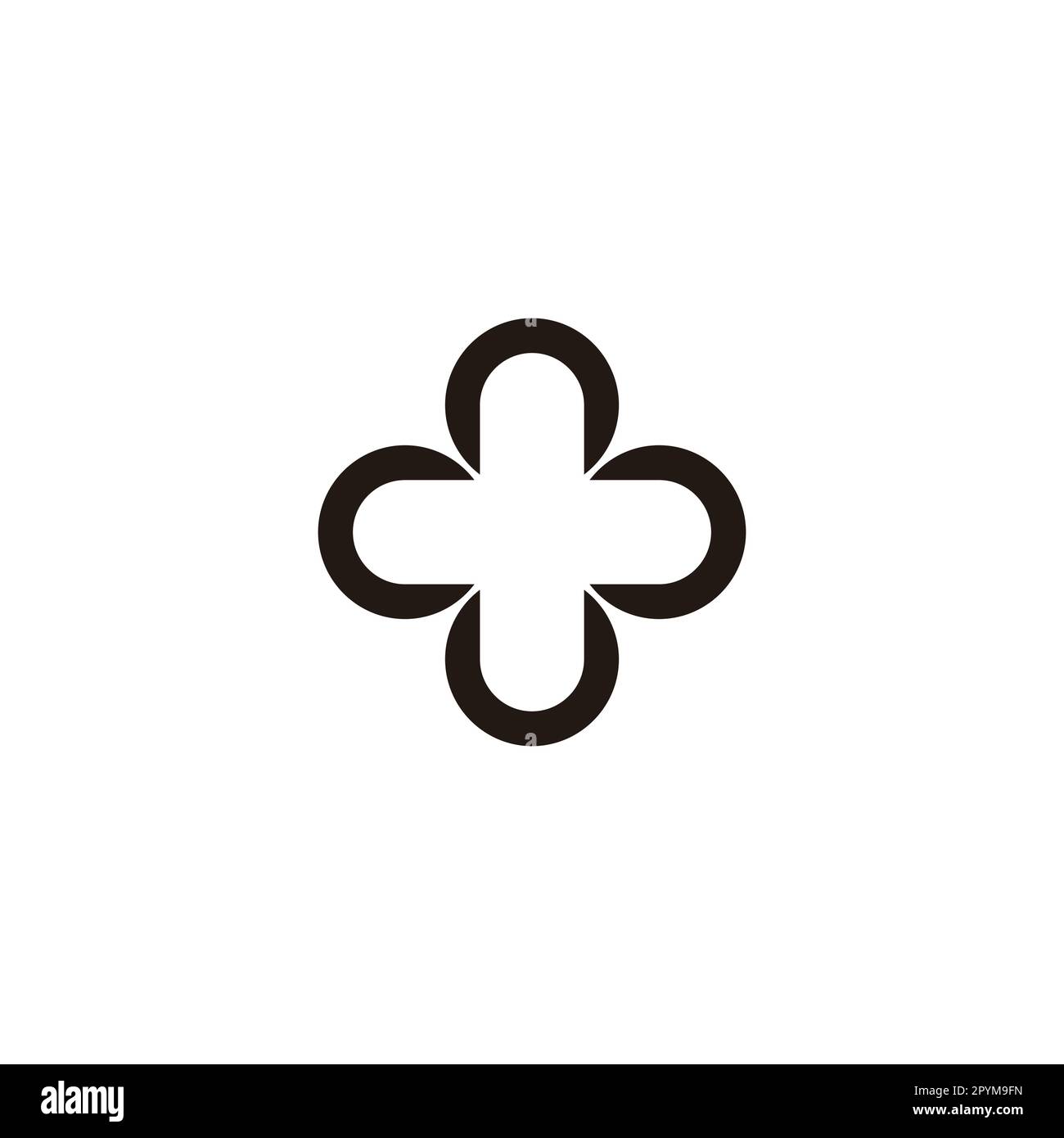 Plus, flower geometric symbol simple logo vector Stock Vector Image ...