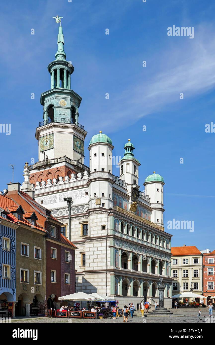 Town Hall Clock Tower in Poznan Stock Photo - Alamy