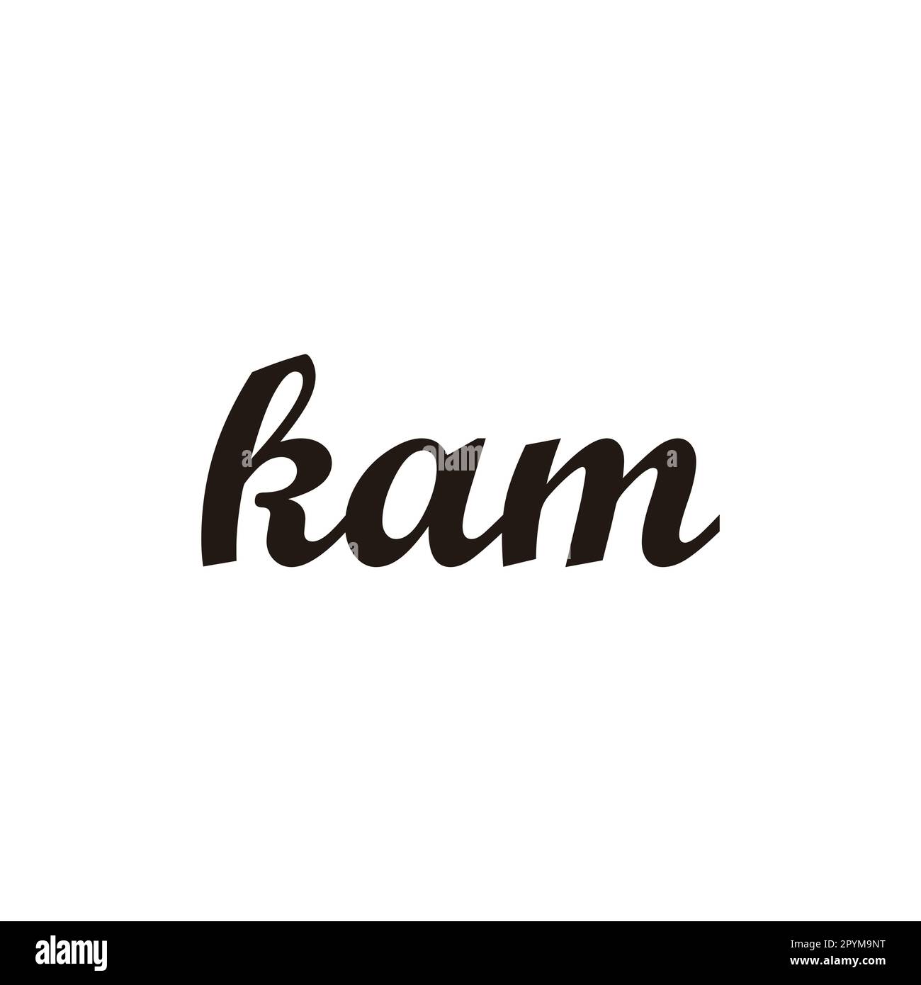 Letter kam connect geometric symbol simple logo vector Stock Vector ...