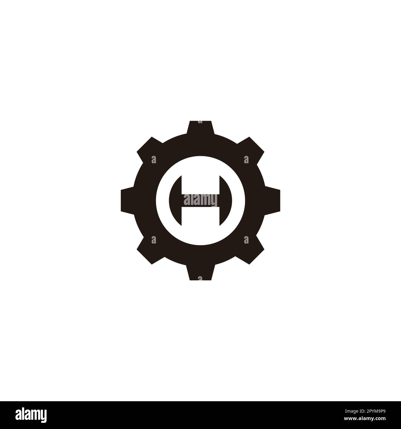 H gear logo hi-res stock photography and images - Alamy
