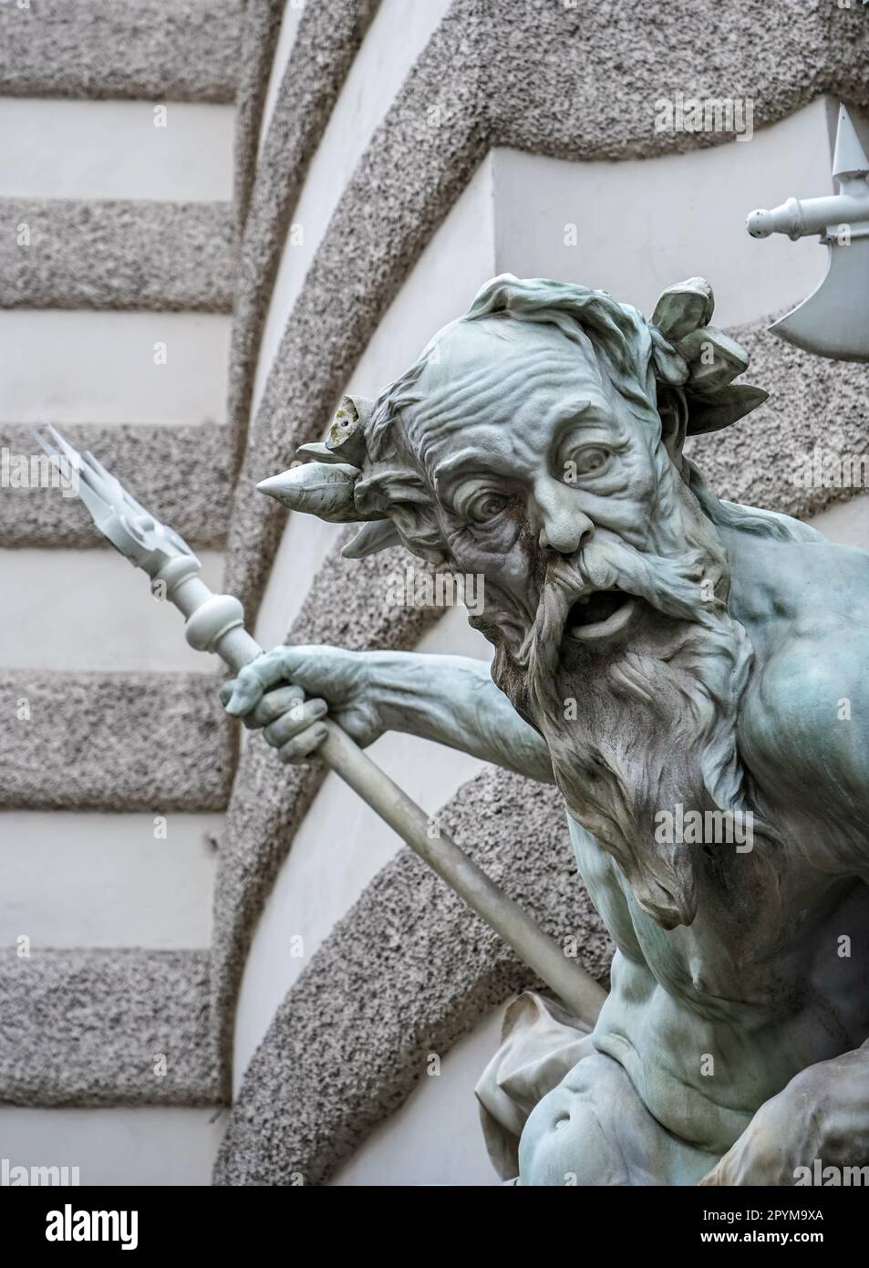 Power at Sea fountain at the Hofburg in Vienna Stock Photo - Alamy