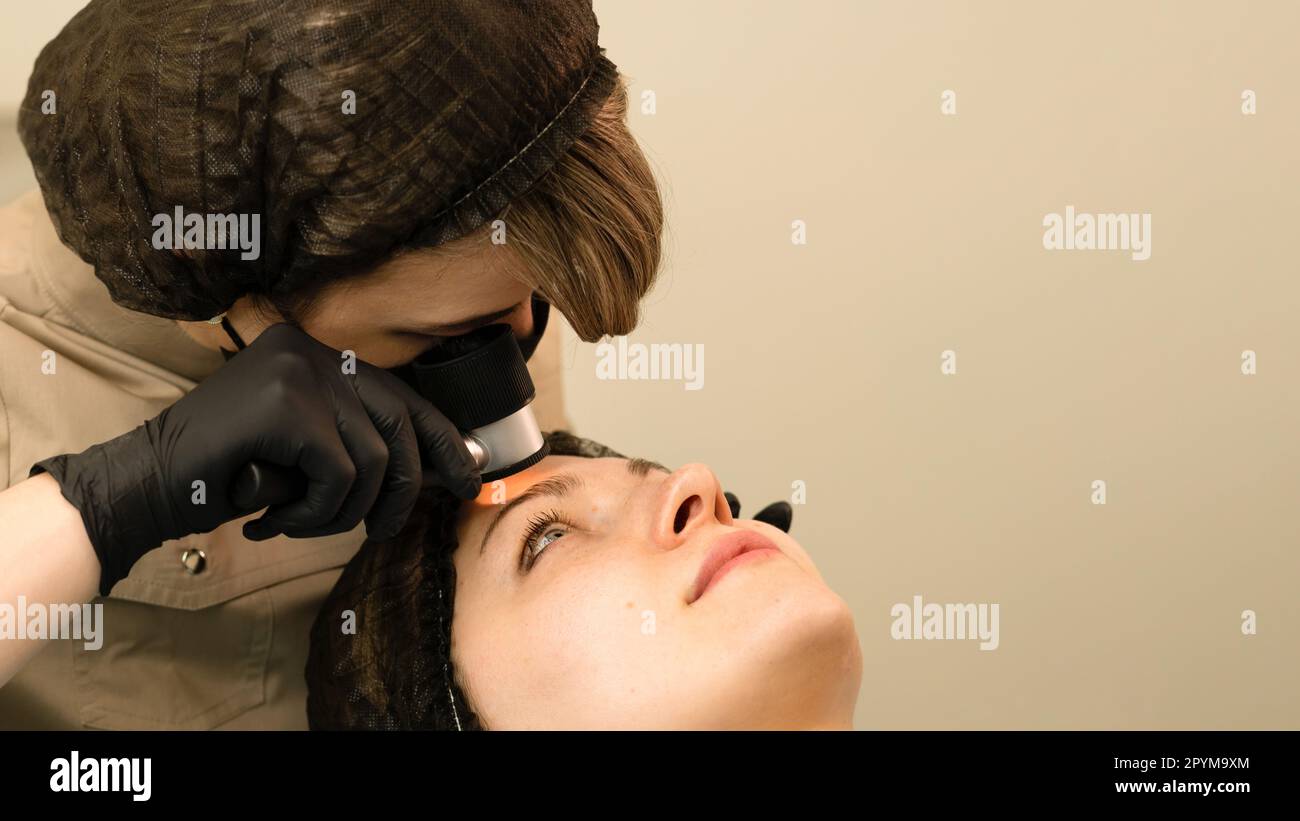 Skin cancer mole face woman hi-res stock photography and images - Alamy