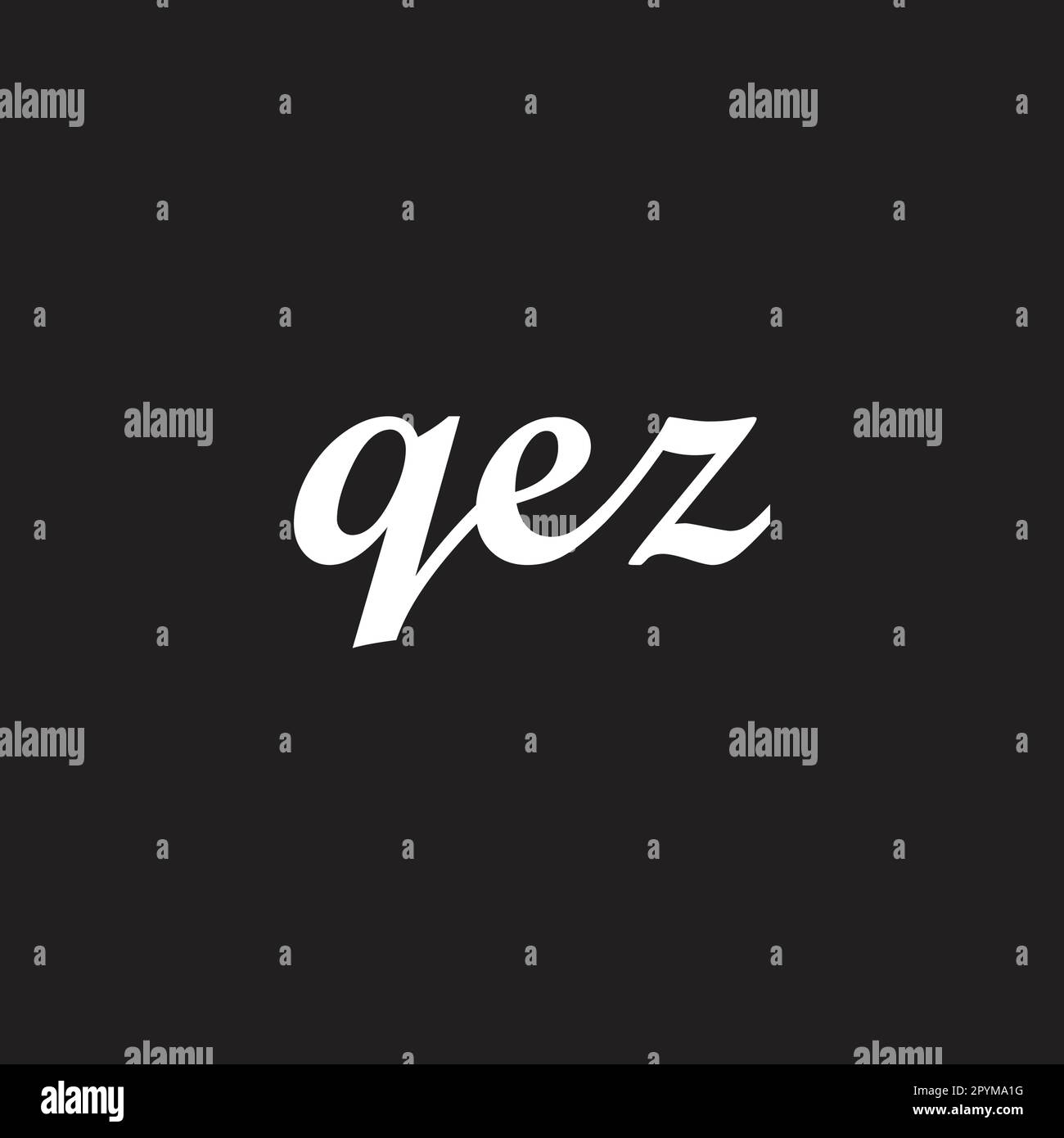 Letter q, e and z connect geometric symbol simple logo vector Stock ...