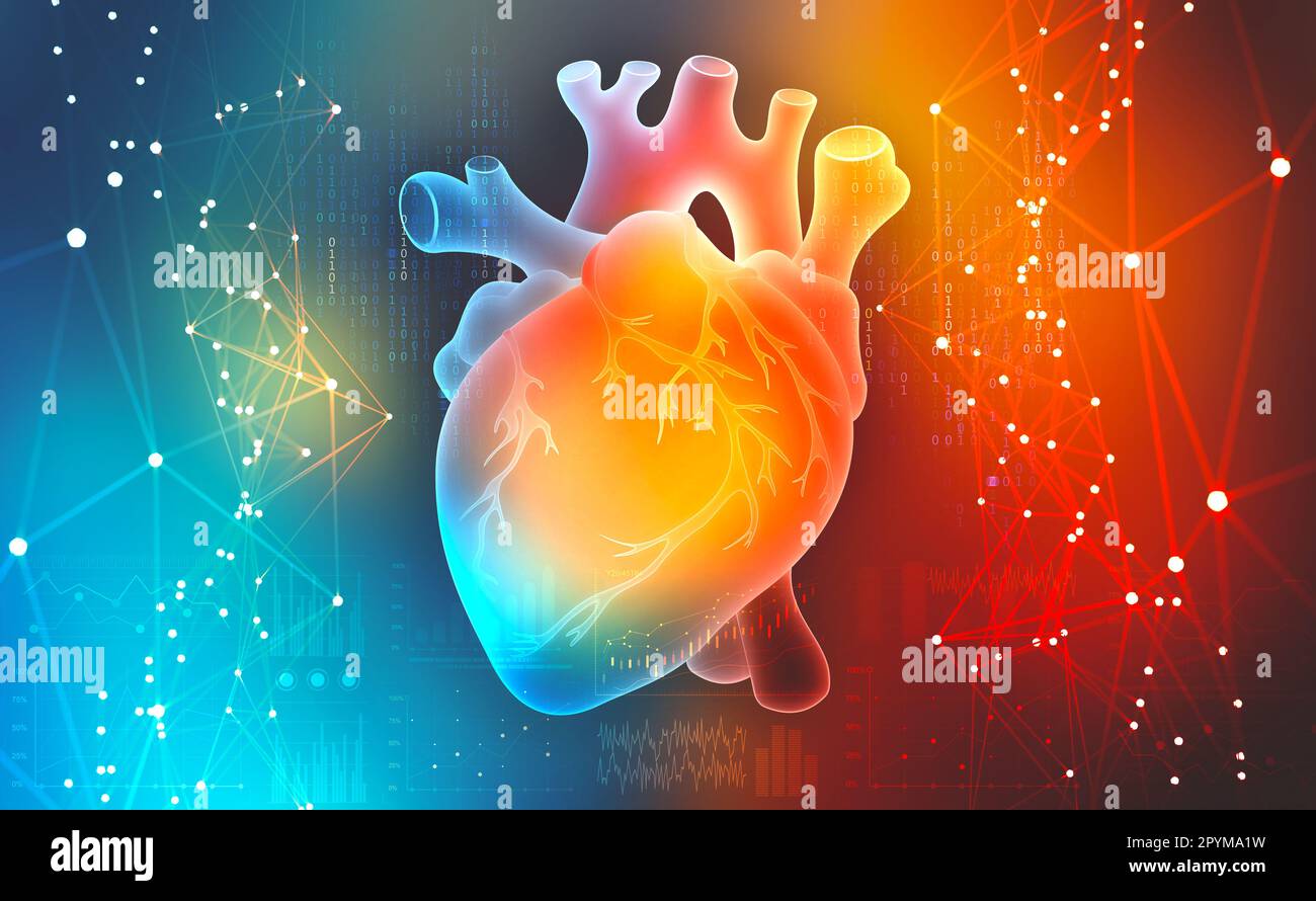 Human heart. Digital technologies in medicine. Innovations in ...