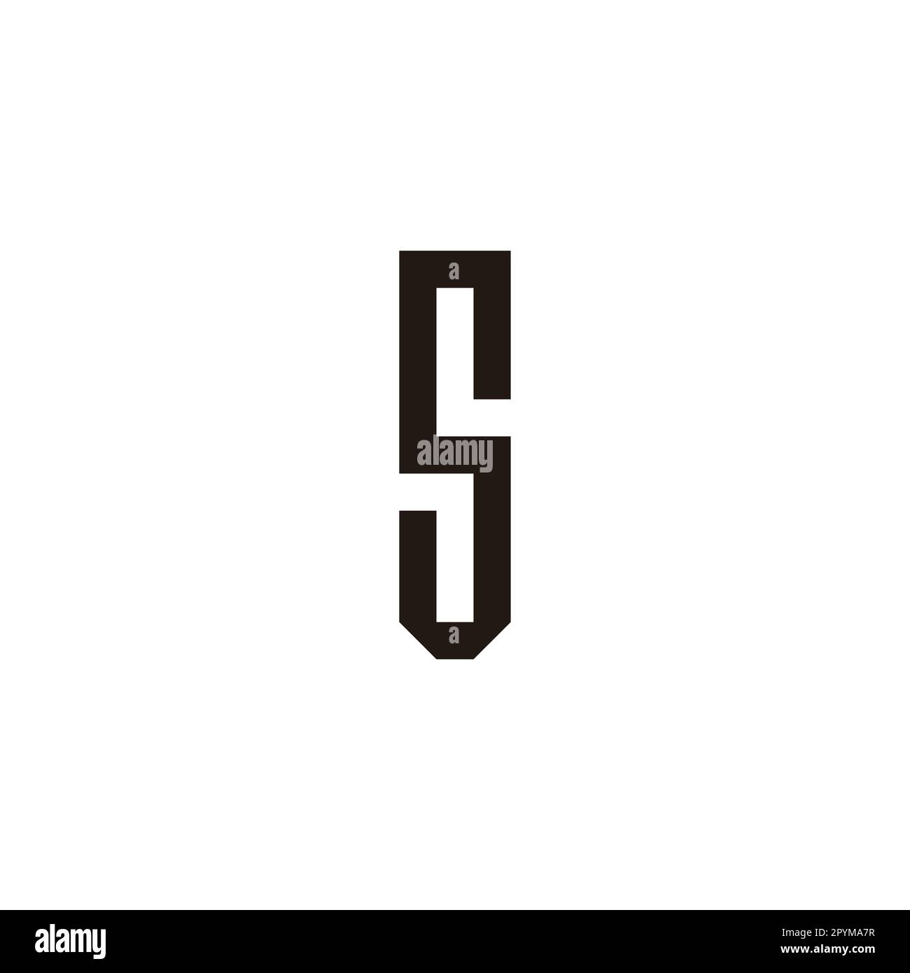 Letter s shield, square geometric symbol simple logo vector Stock ...