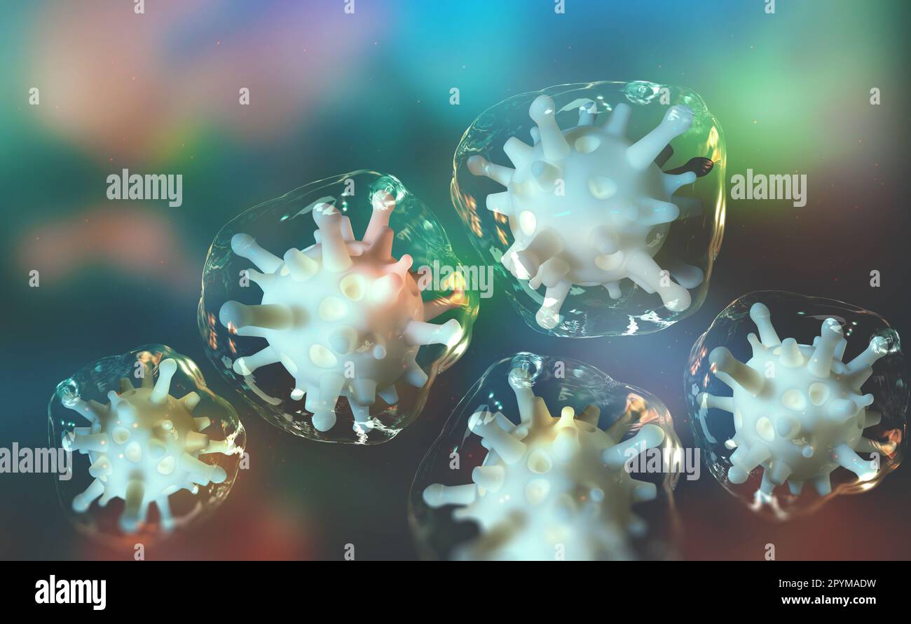 Microbial colony. Virus in living cells. Reproduction of microorganisms ...