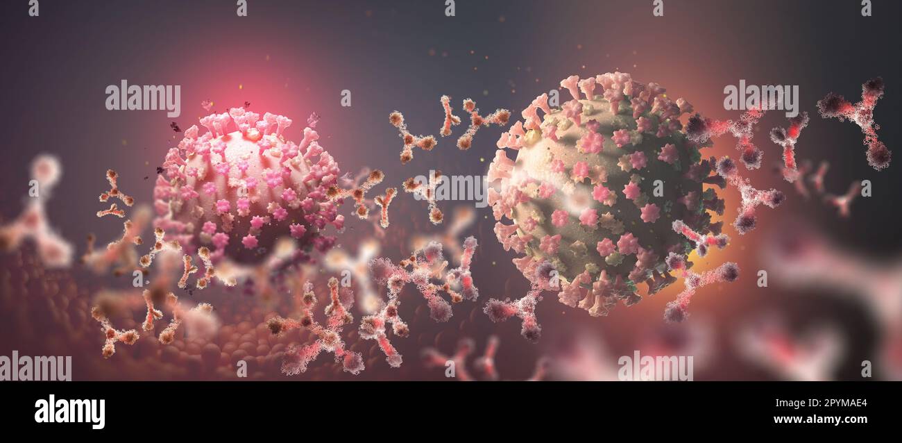 Vaccine search and antibody research. Viruses and microorganisms under ...