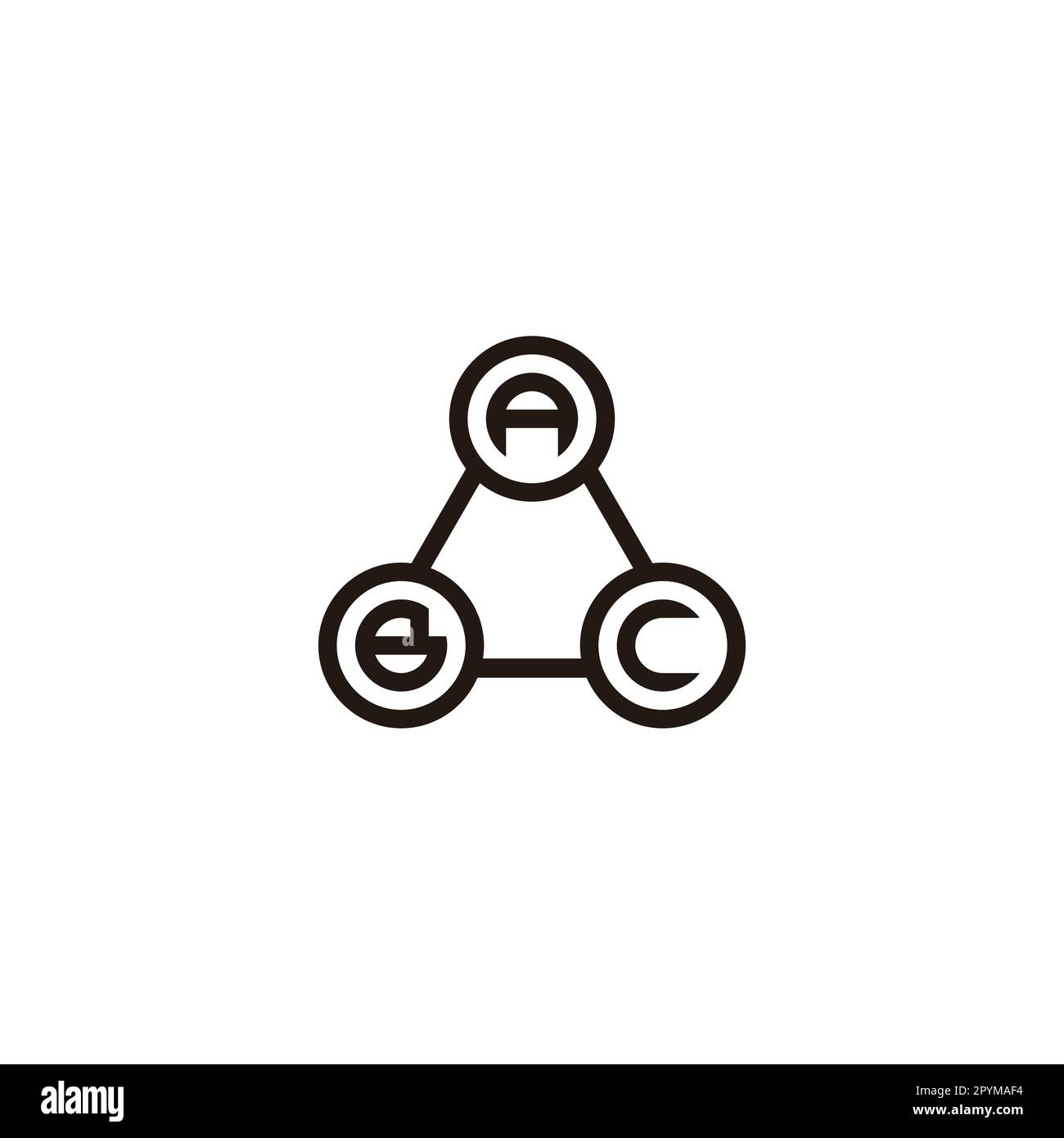 Letter A, B and C three circles geometric symbol simple logo vector Stock Vector Image & Art - Alamy