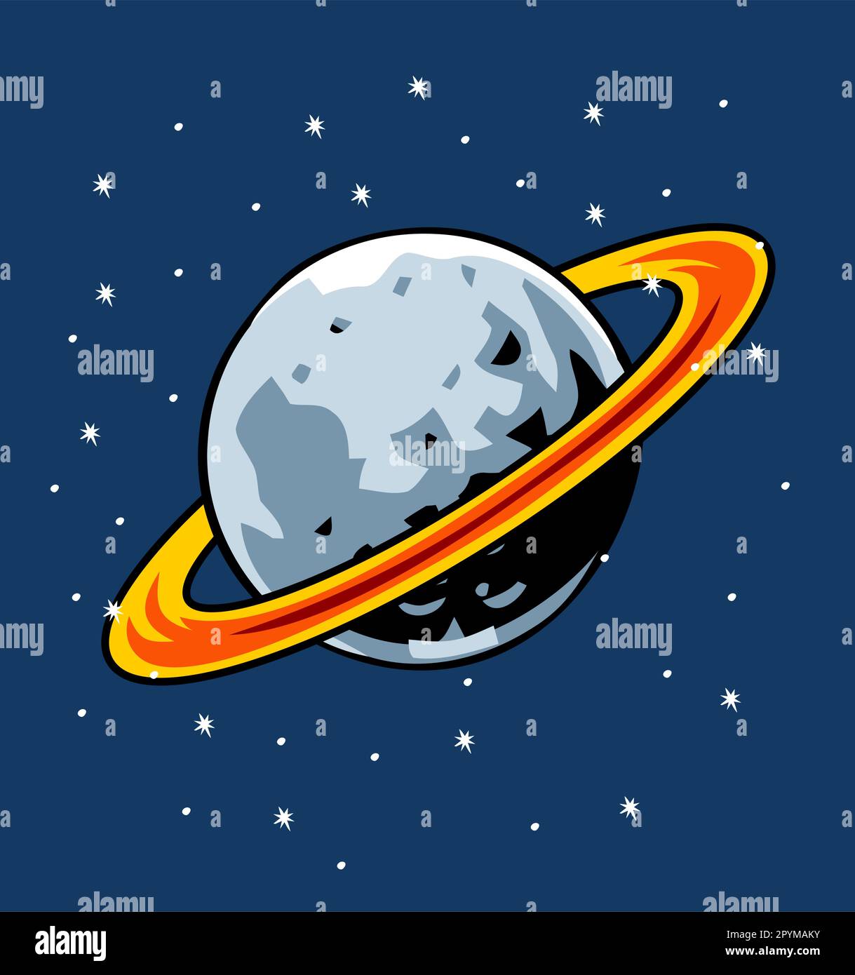 Asteroid world icon cartoon hi-res stock photography and images - Alamy