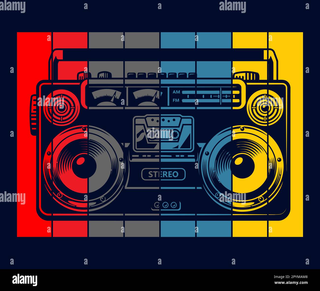 Old cassette player headphones Stock Vector Images - Alamy