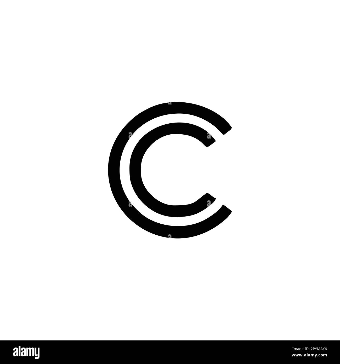 Letter C linear geometric symbol simple logo vector Stock Vector Image ...