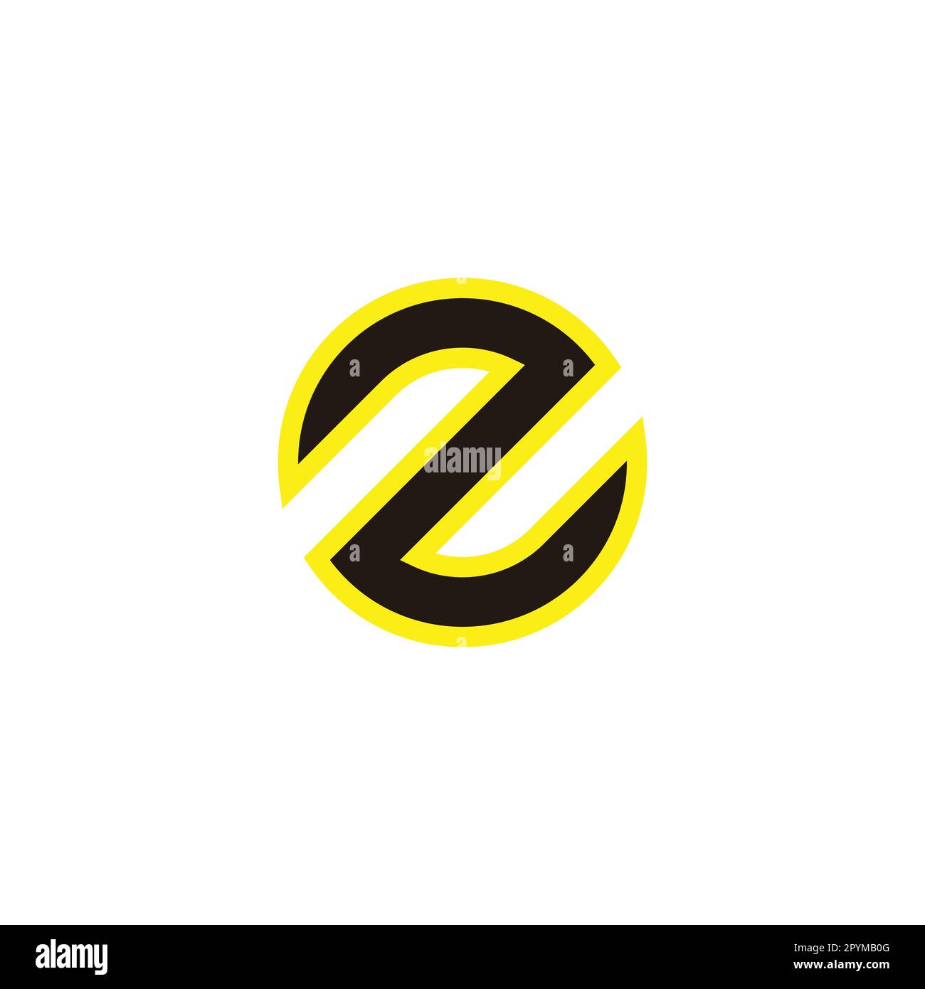 Letter Z circle, neon line geometric symbol simple logo vector Stock ...