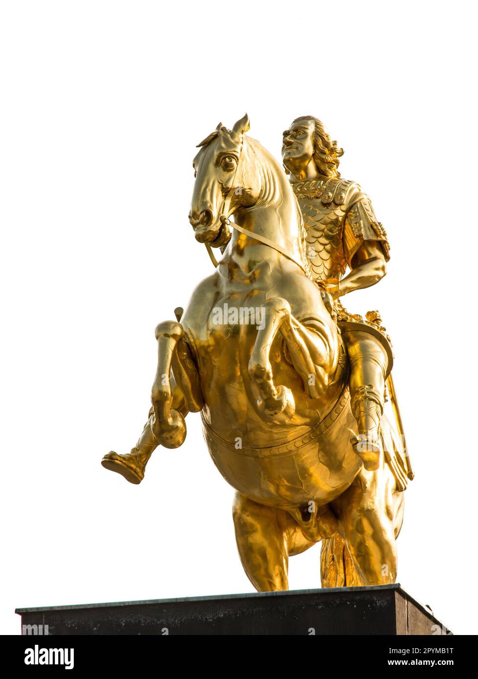 The Goldener Reiter sculpture in Dresden (build in the 18th century ...