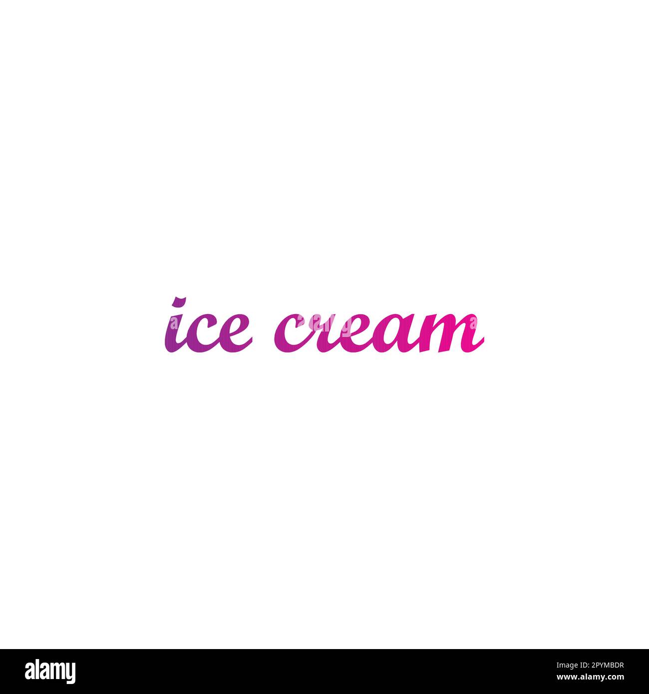 Ice cream font Cut Out Stock Images & Pictures - Alamy