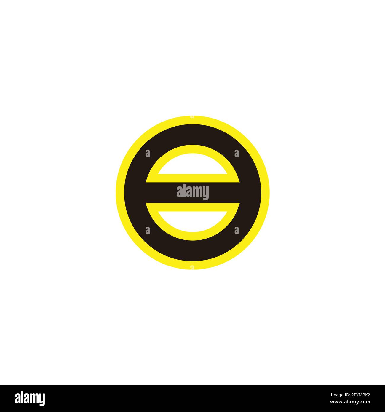 Number 8 neon, yellow, circle geometric symbol simple logo vector Stock ...