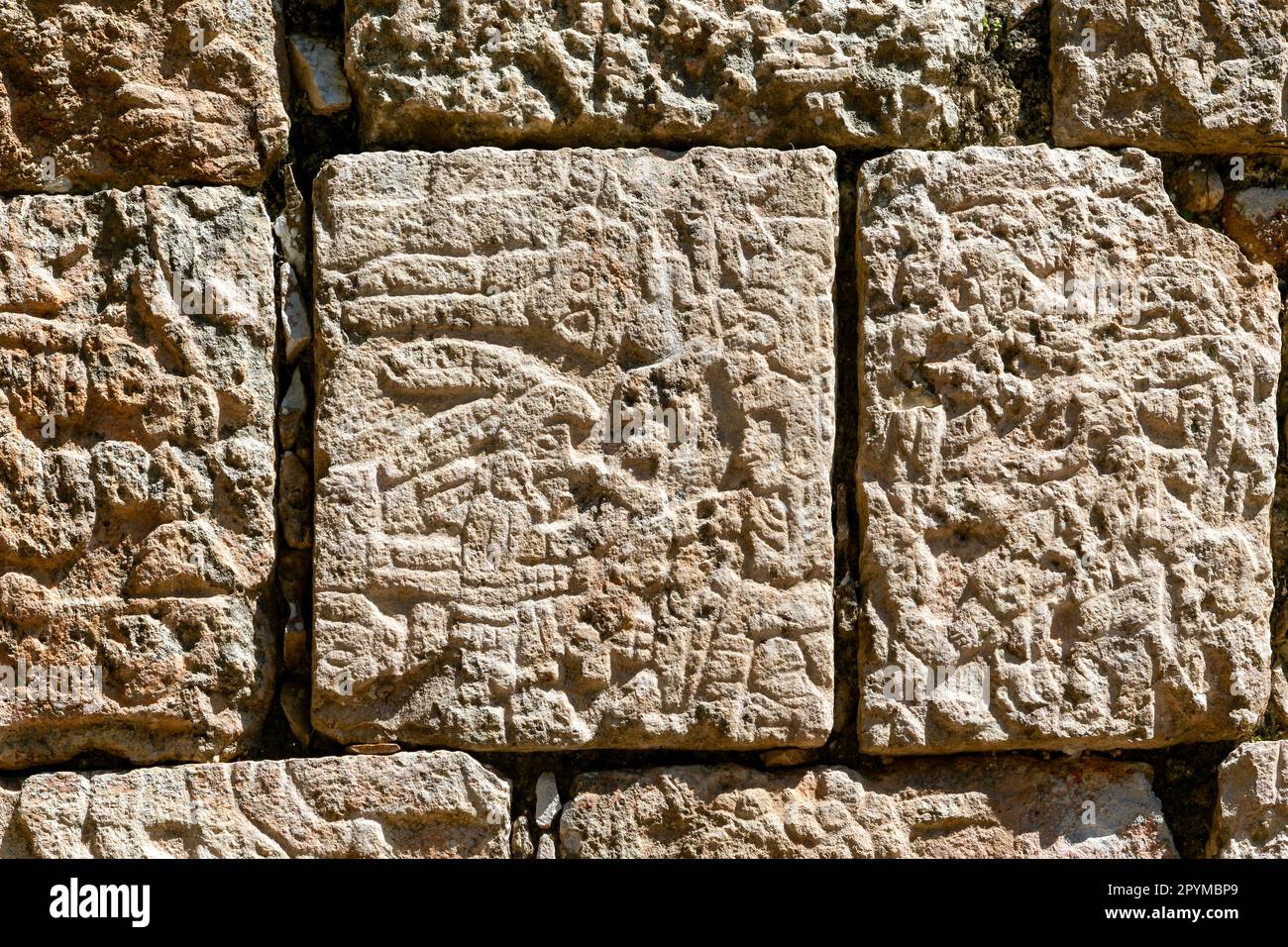 Carved stonework details, Temple of Panels, Templo de los Tableros ...