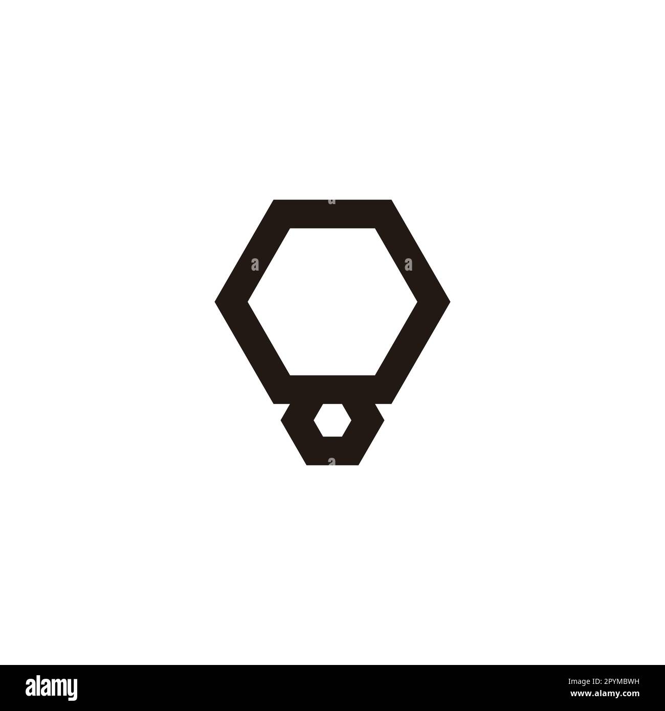 Lamp, lines, hexagon geometric symbol simple logo vector Stock Vector ...