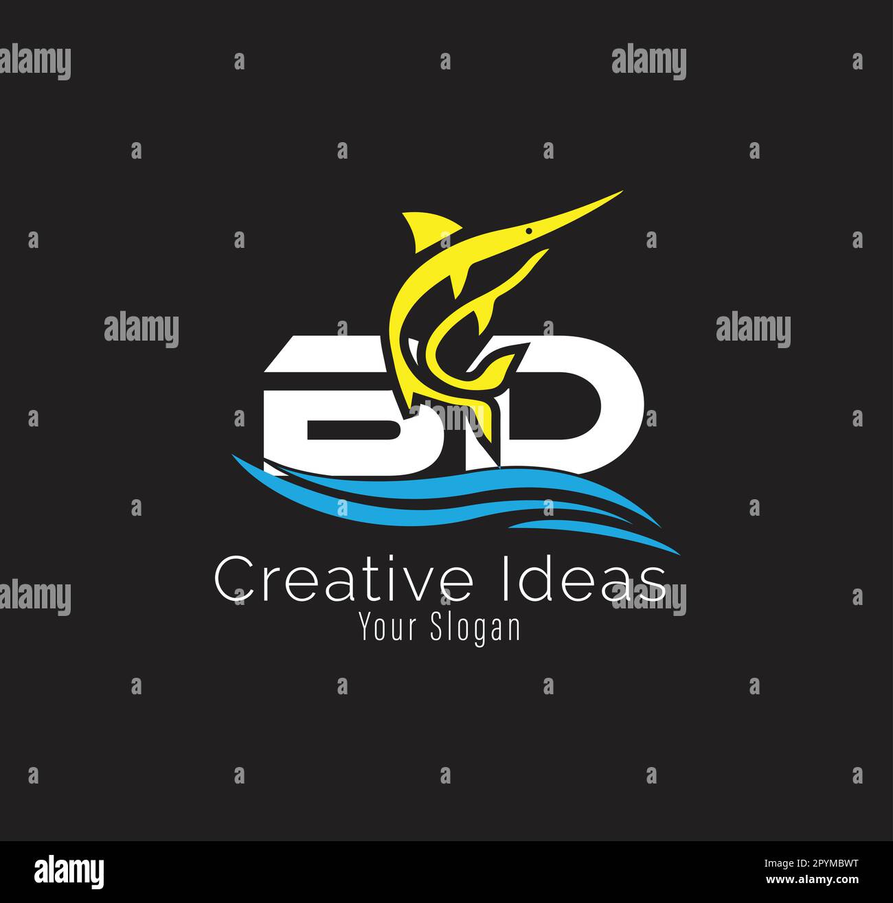 BD Fish logo illustration vector Stock Vector Image & Art - Alamy