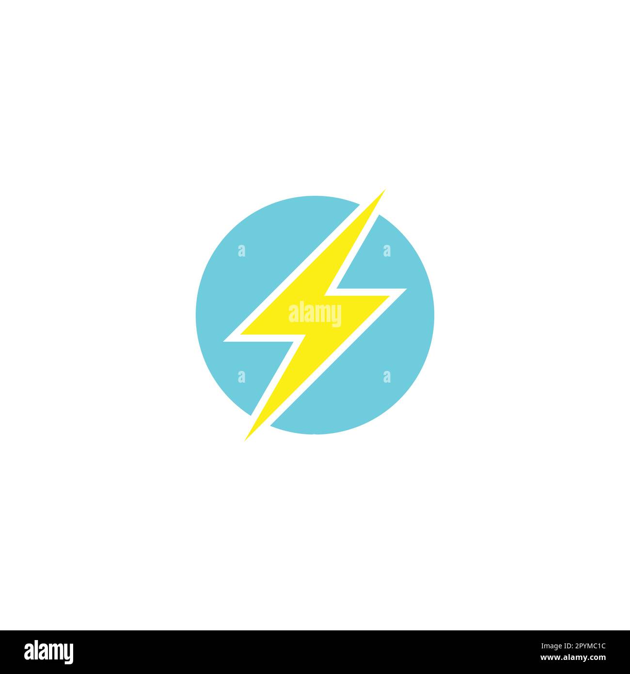 Electric, lightning, circle geometric symbol simple logo vector Stock ...