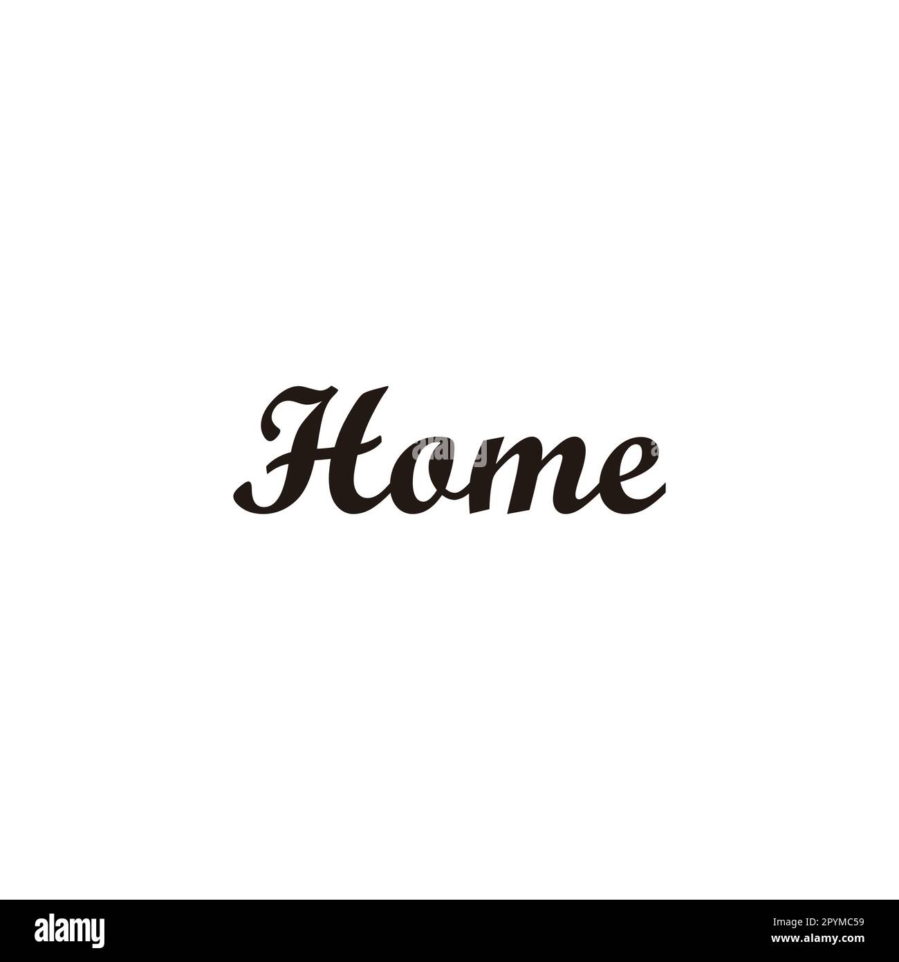 Letter, ''Home", geometric symbol simple logo vector Stock Vector Image ...