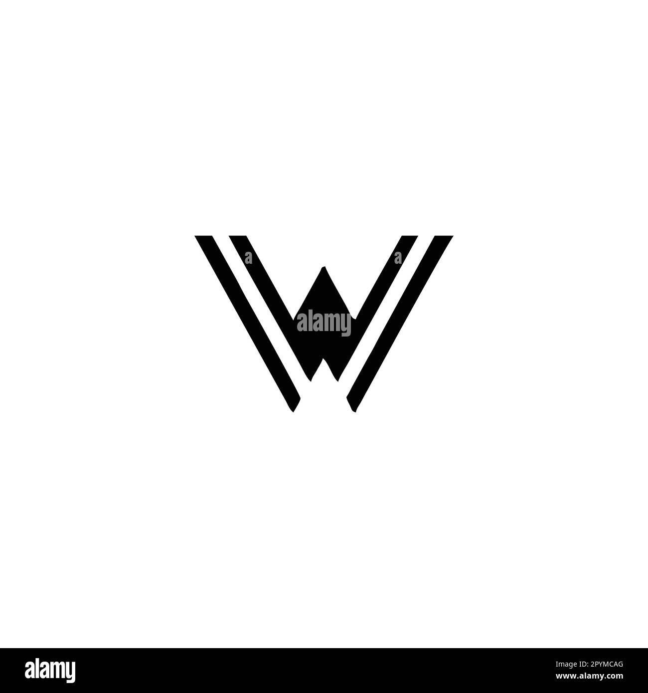 Letter W lines geometric symbol simple logo vector Stock Vector Image ...