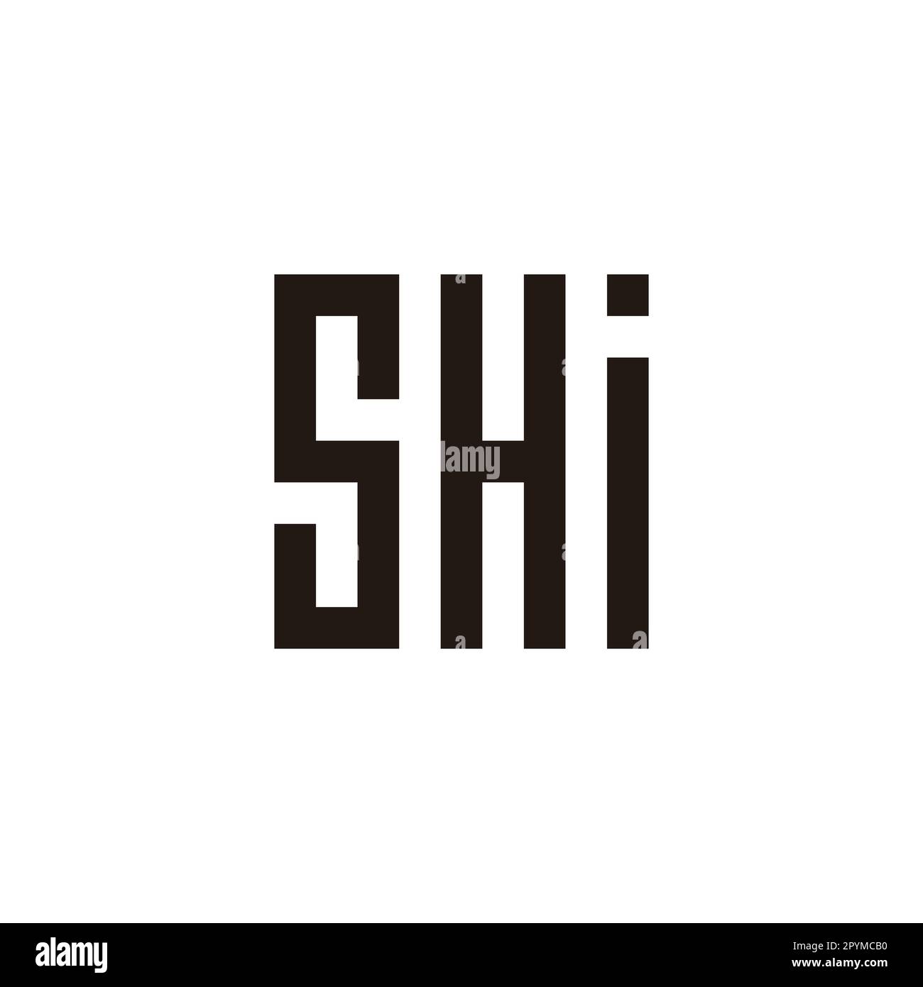 Letter SHi square, rectangles geometric symbol simple logo vector Stock Vector Image & Art - Alamy
