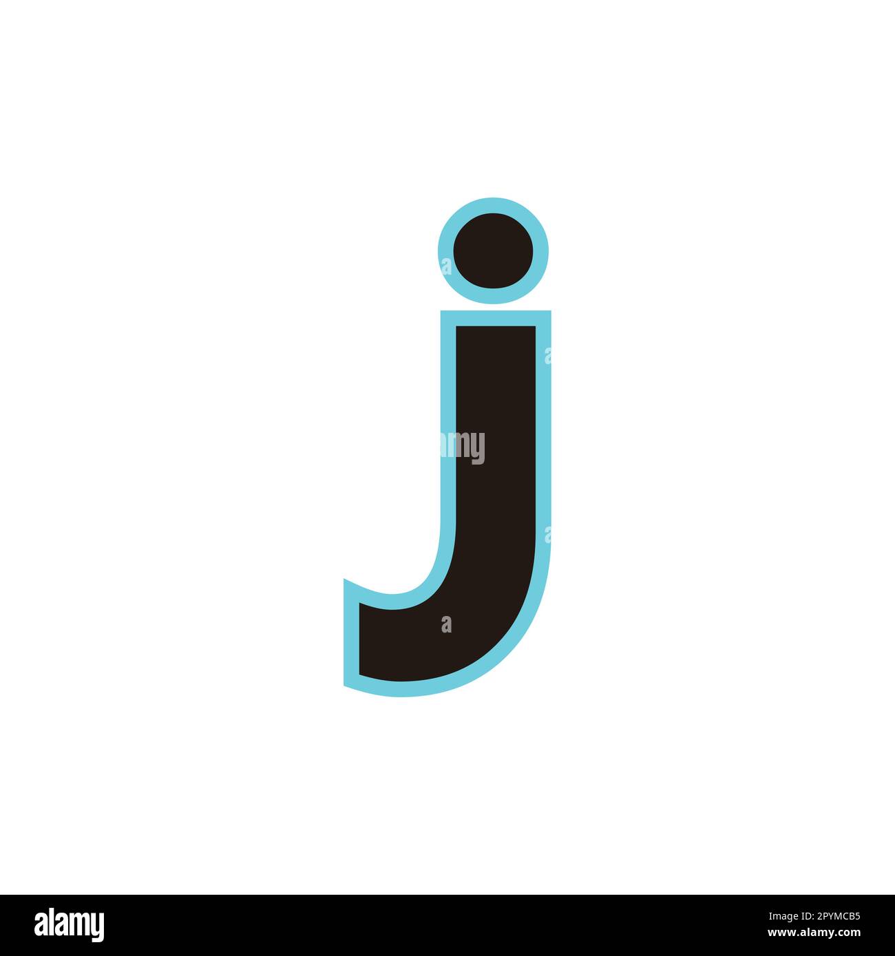 Letter j blue, neon geometric symbol simple logo vector Stock Vector ...