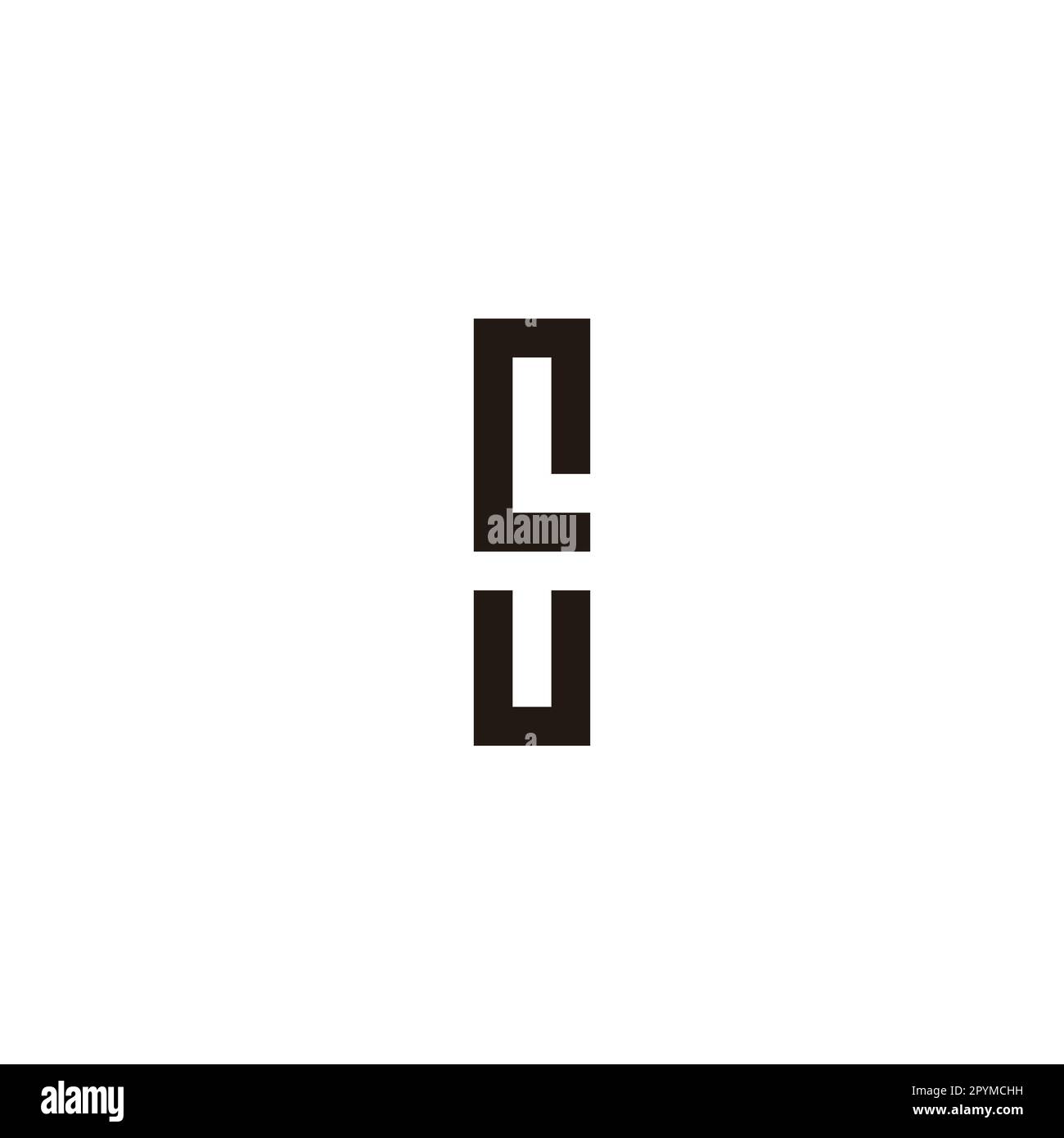 Letter L, E and U rectangle geometric symbol simple logo vector Stock Vector Image & Art - Alamy
