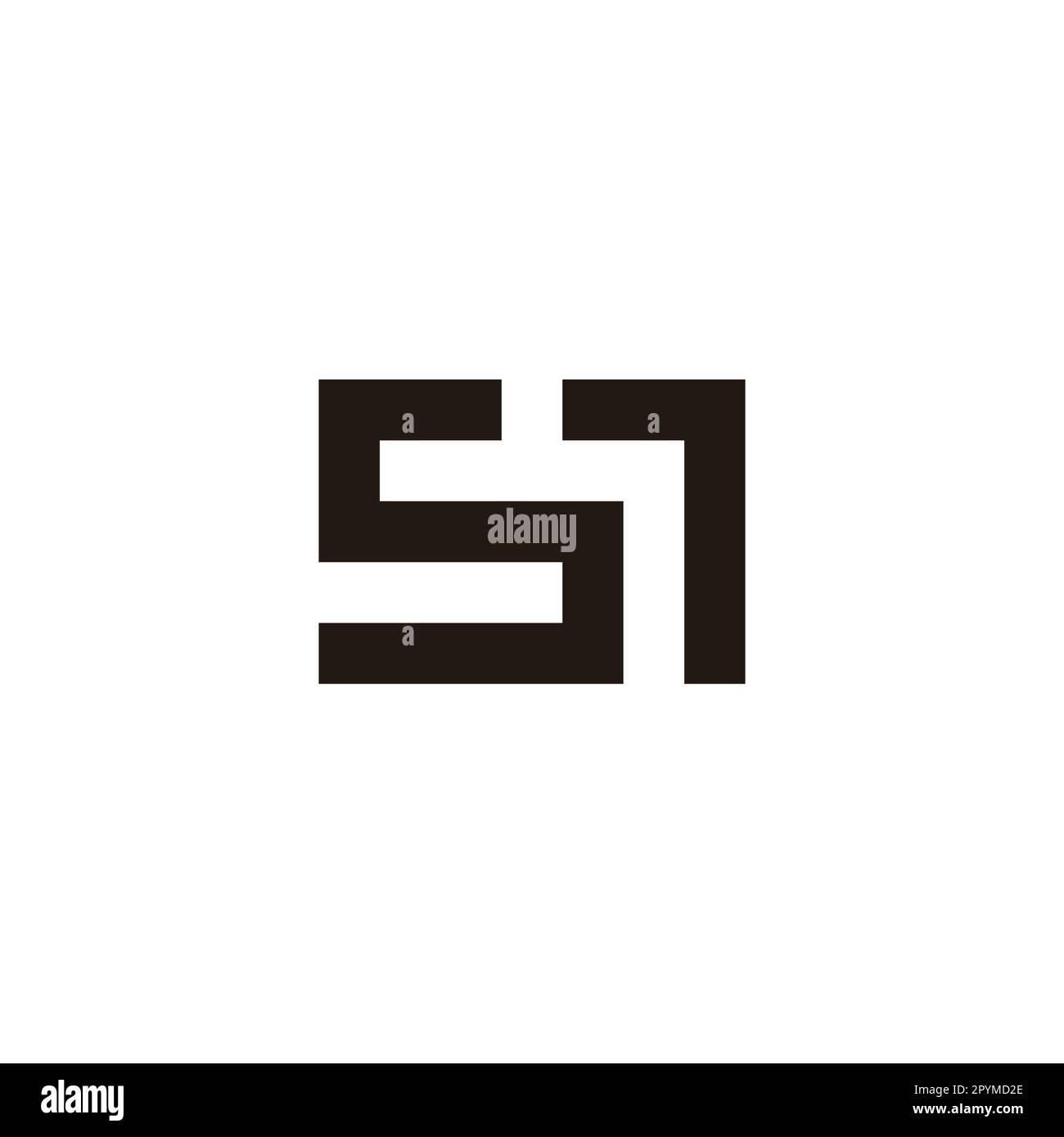 Number 5 and 7 square geometric symbol simple logo vector Stock Vector ...