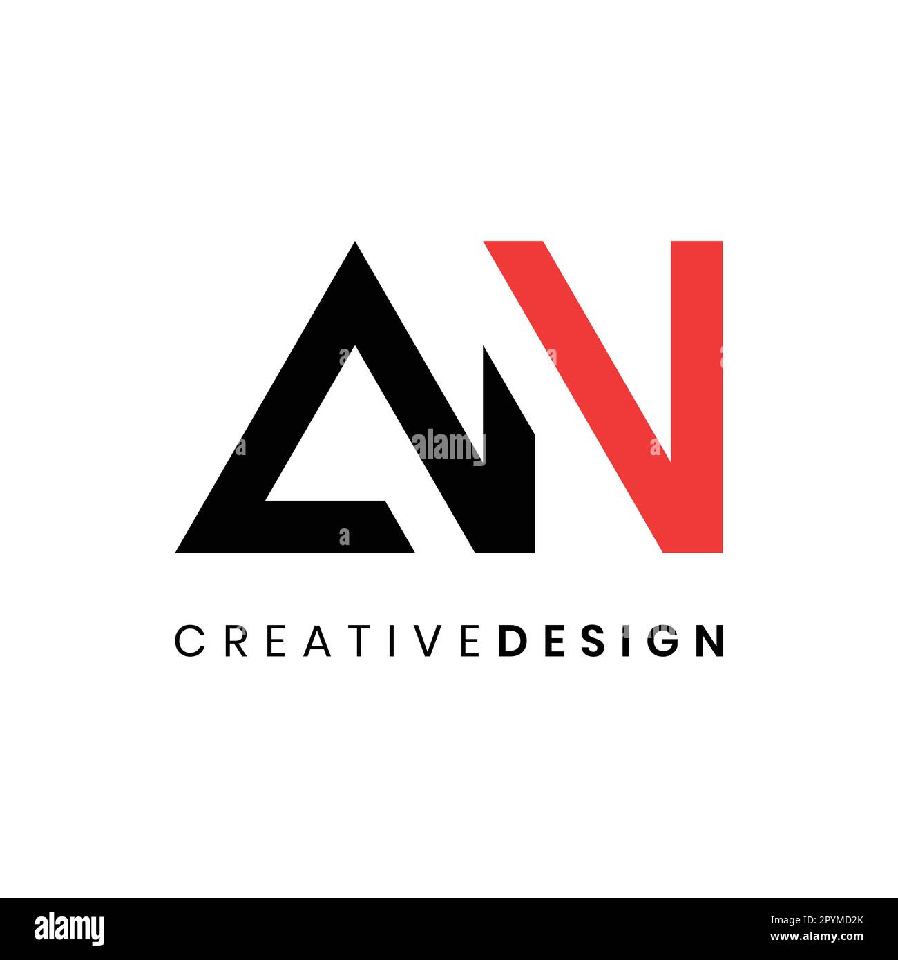 Modern geometric letter AN logo design vector Stock Vector Image & Art ...