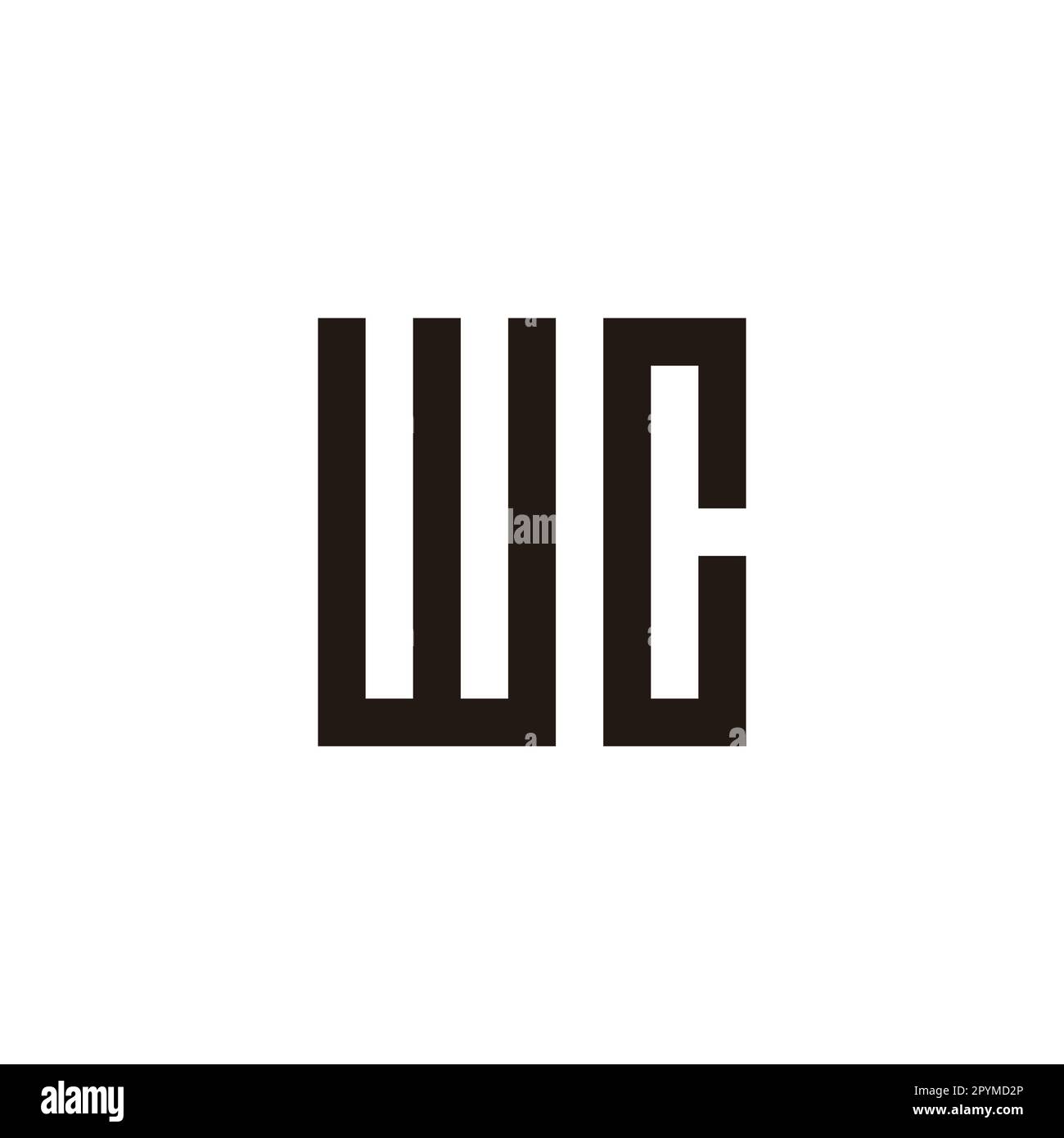 Letter wc square geometric symbol simple logo vector Stock Vector Image ...
