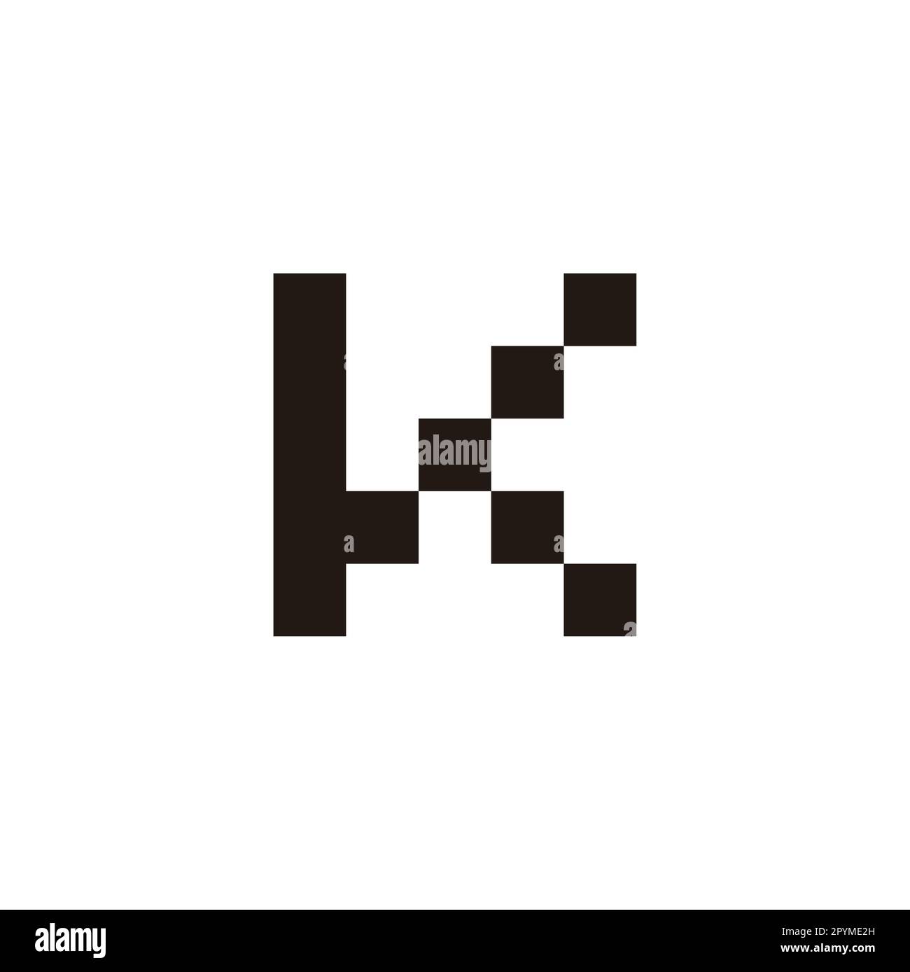 Letter k stairs, squares geometric symbol simple logo vector Stock ...