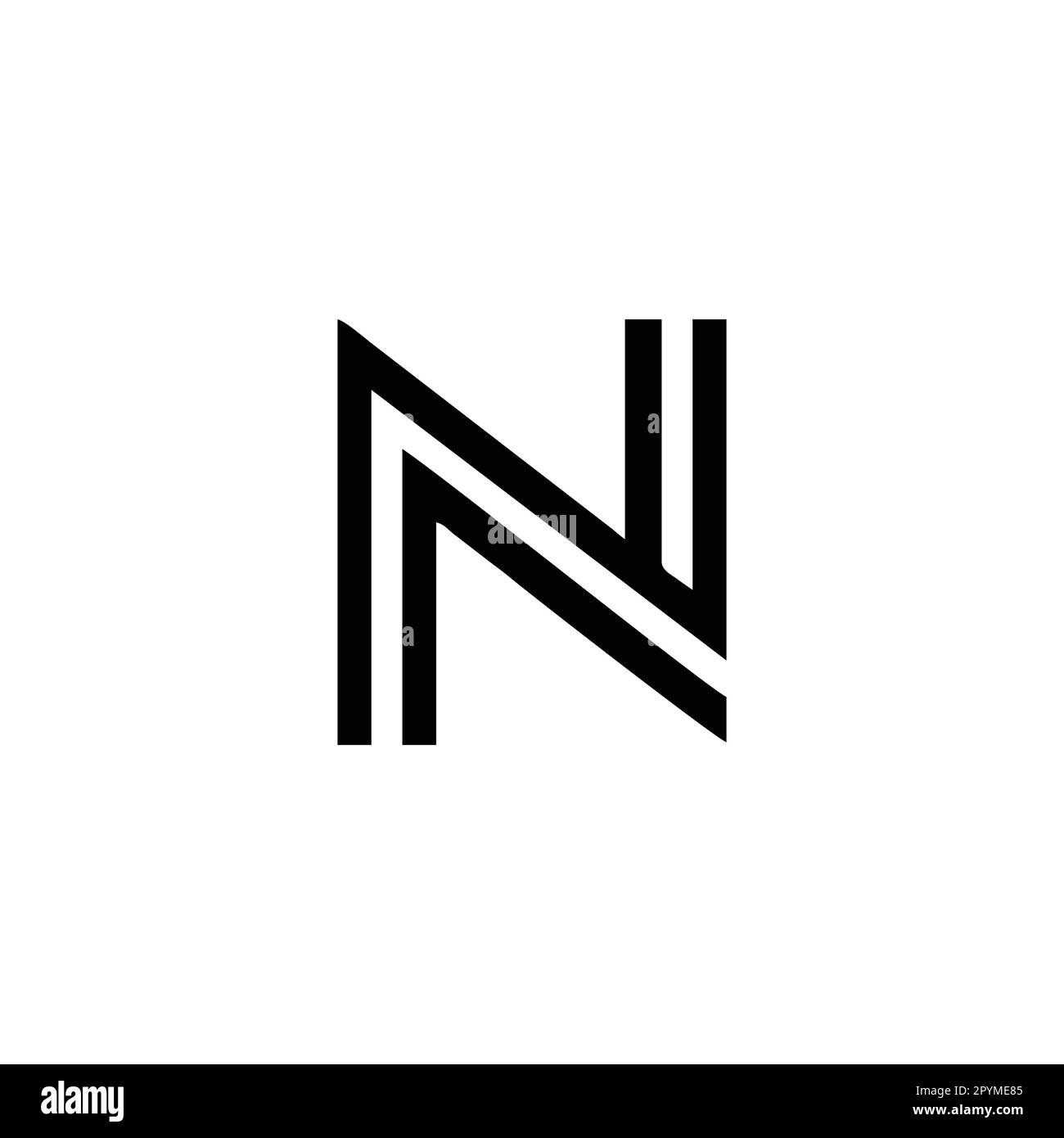 Letter N lines geometric symbol simple logo vector Stock Vector Image ...