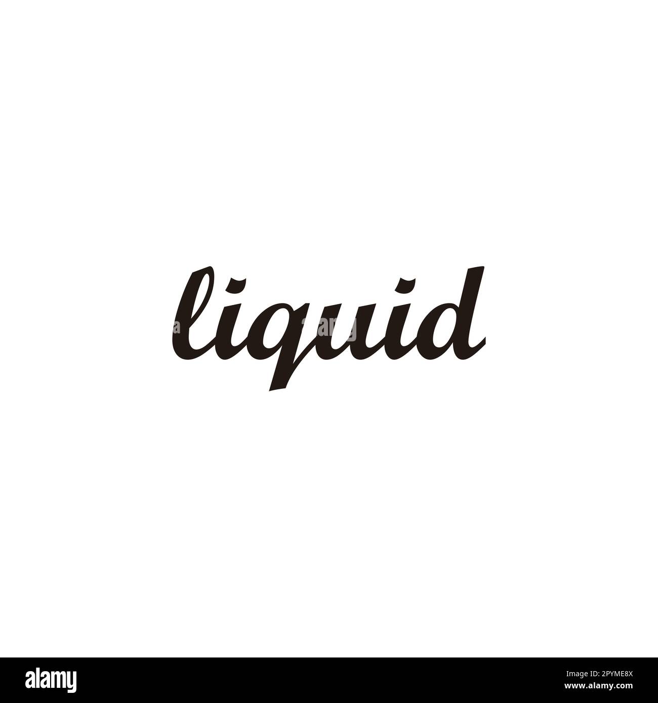 Text, ''Liquid", geometric symbol simple logo vector Stock Vector Image ...