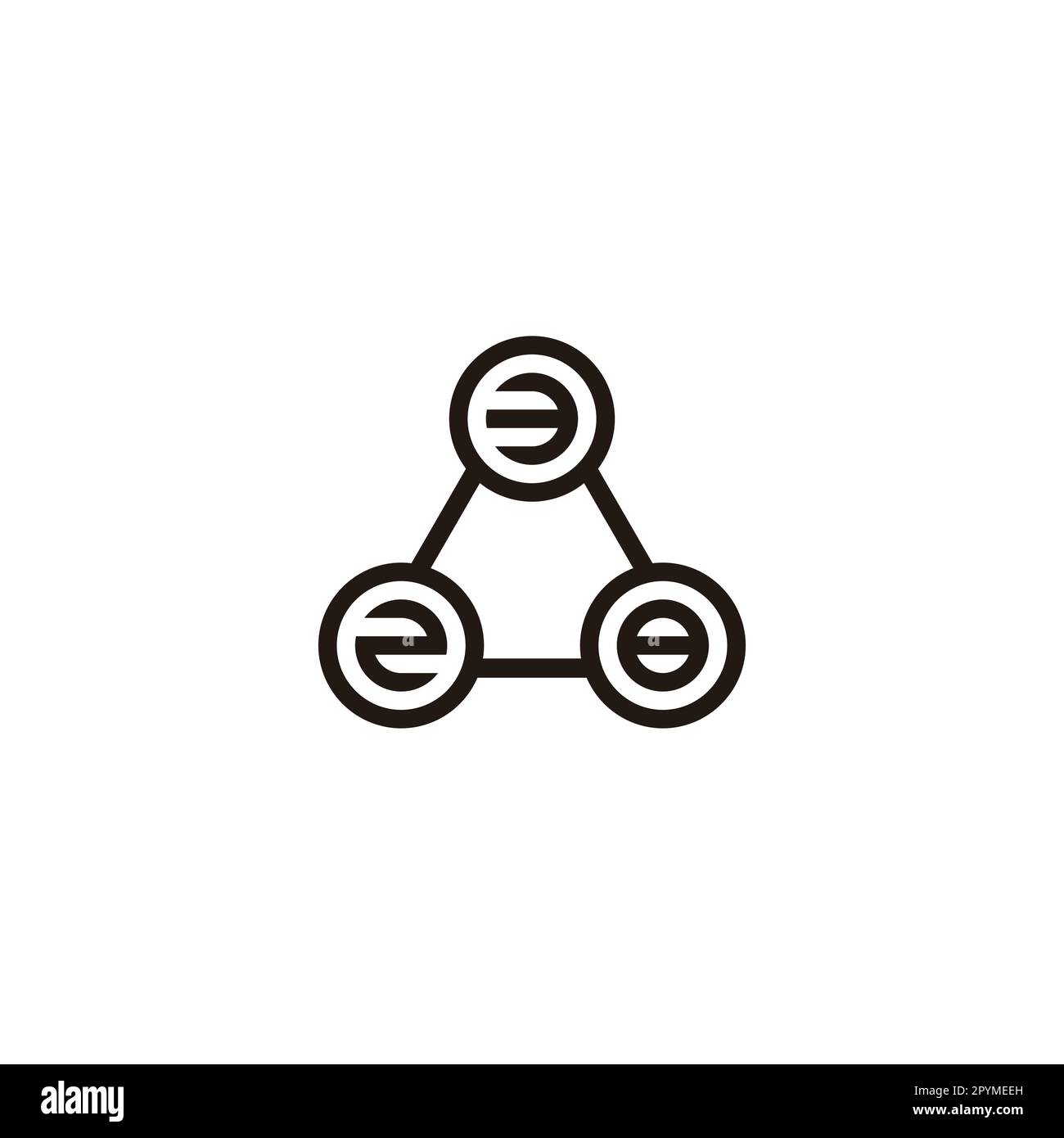 Number 3, 2 and 8 three circles geometric symbol simple logo vector ...
